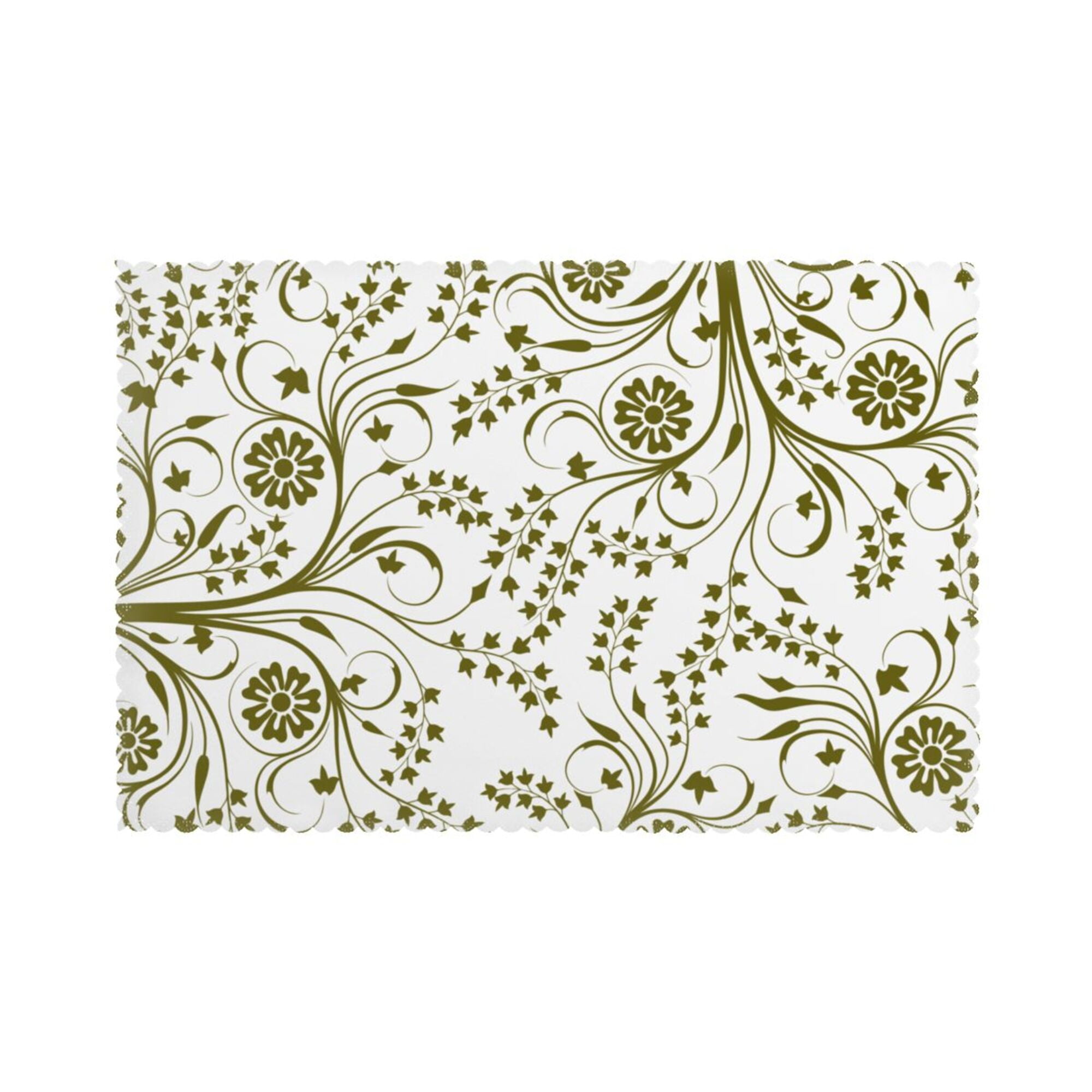 Home Elegant Floral Theme Background Placemats Set Of 6 Washable ...