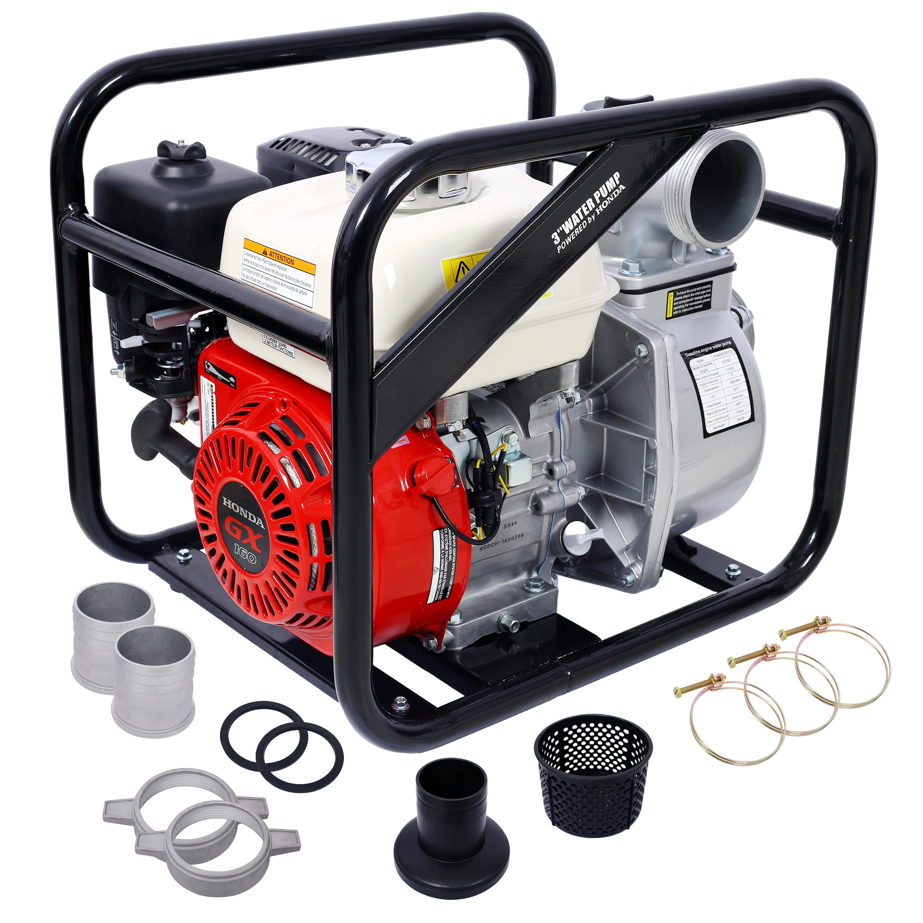 Home Engine Water Pump, 3Inch General Purpose Water Pump With GX160 163CC Engine & 264 GPM ...