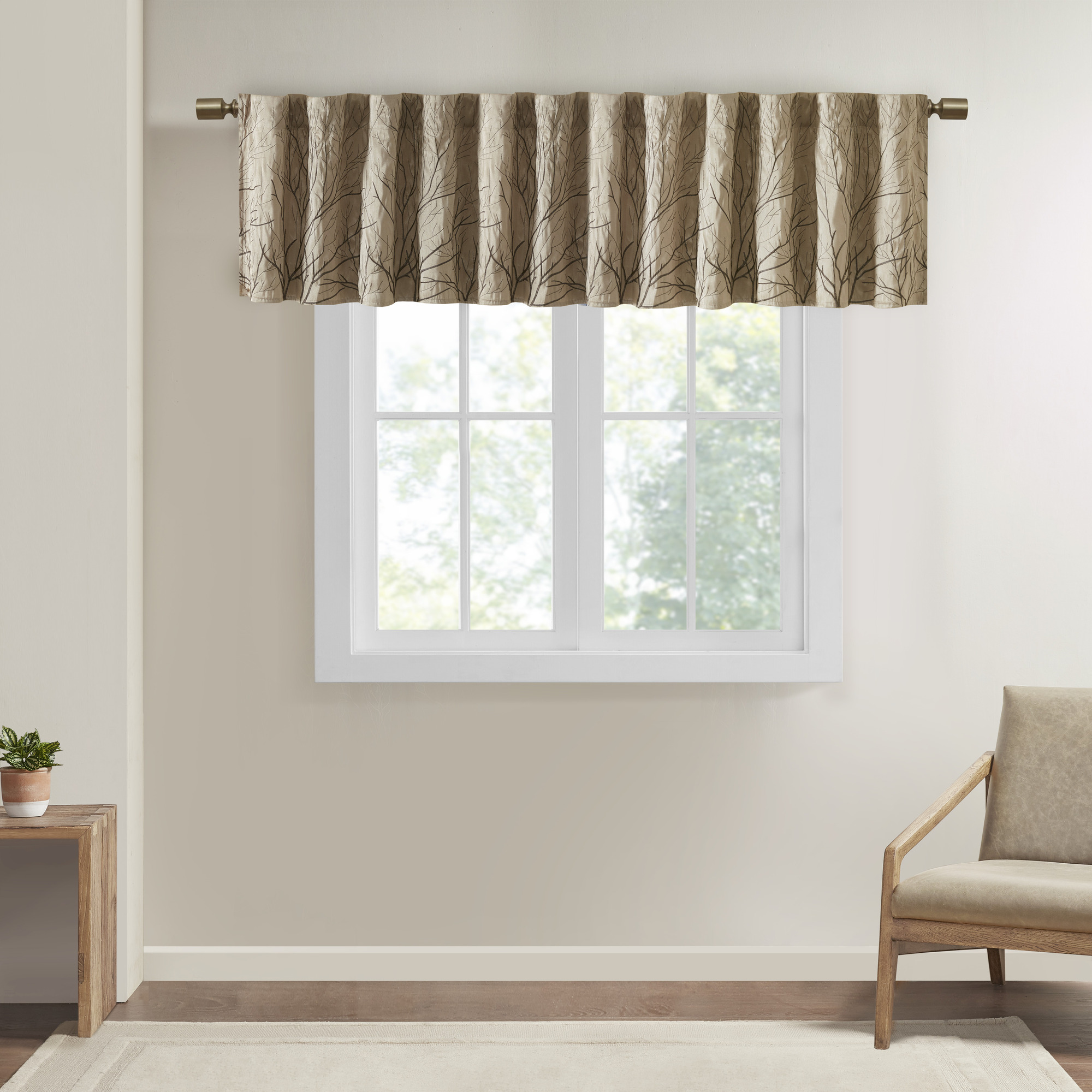 Home Essence Viola Faux Silk Solid Pleated Valance - Walmart.com