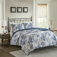 Home Essence Aimatia 3 Piece Cotton Printed Reversible Coverlet Set ...