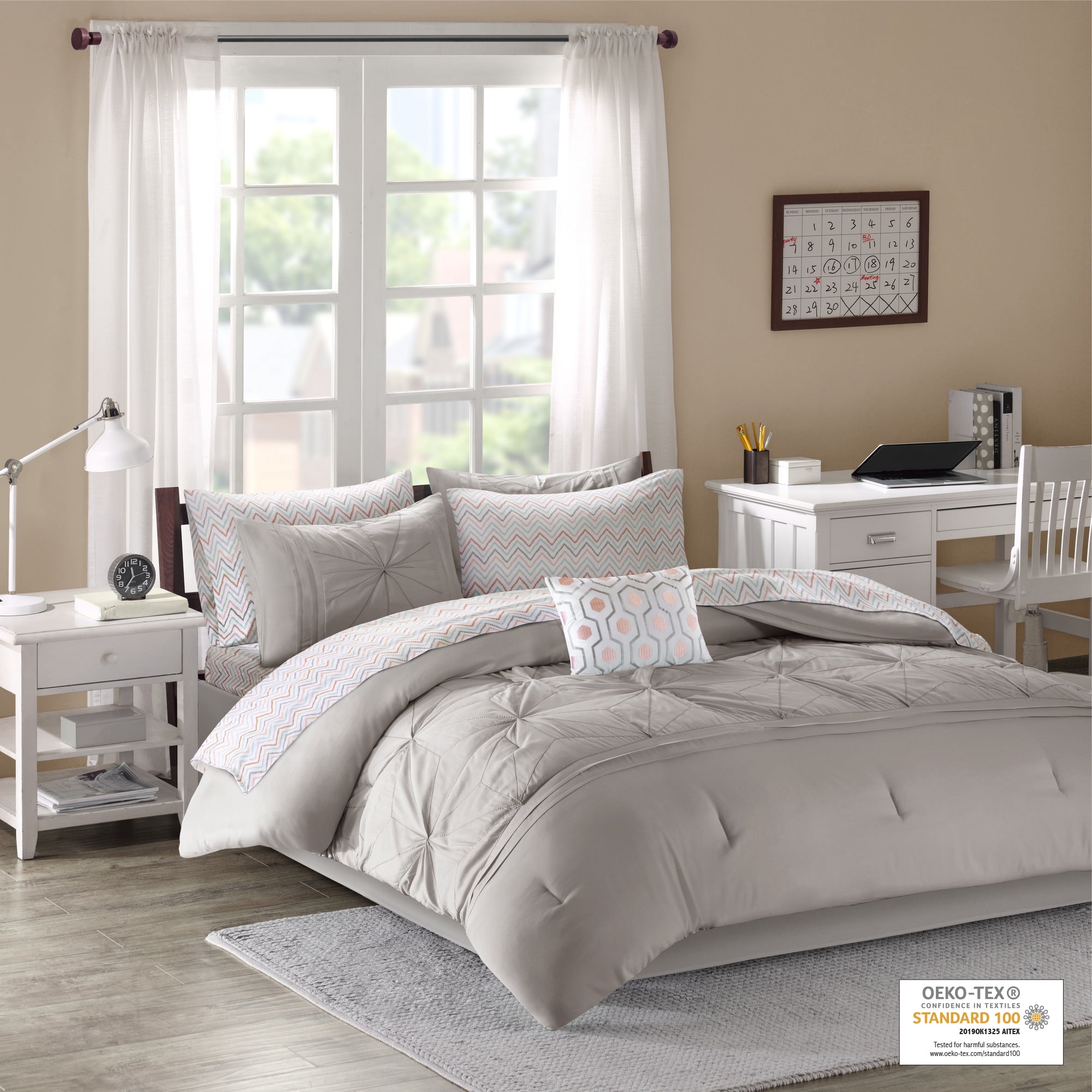 Home Essence Apartment Kara Embroidered Comforter and Sheet Set ...