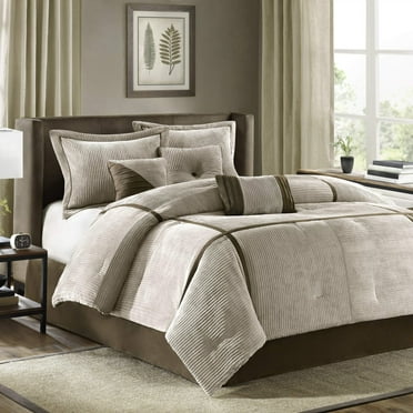 Home Essence Vargas 7 Piece Pleated Solid Comforter Set - Walmart.com