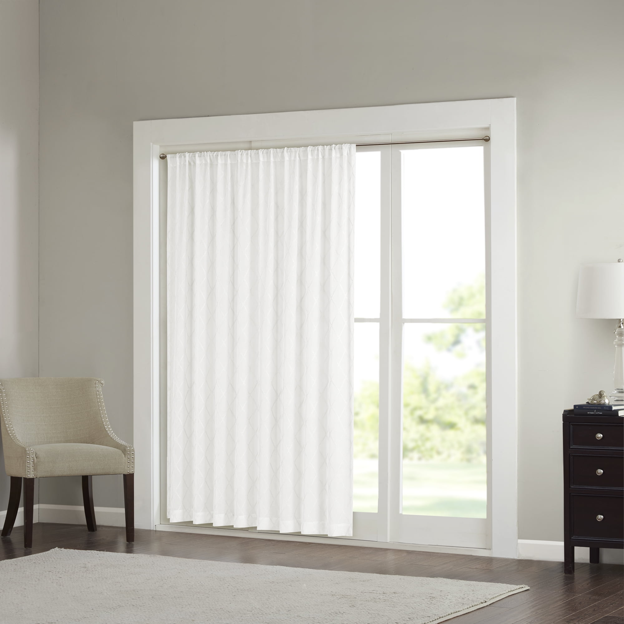 Home Essence Clarissa Diamond Sheer Extra Wide Window Curtain - Walmart.com