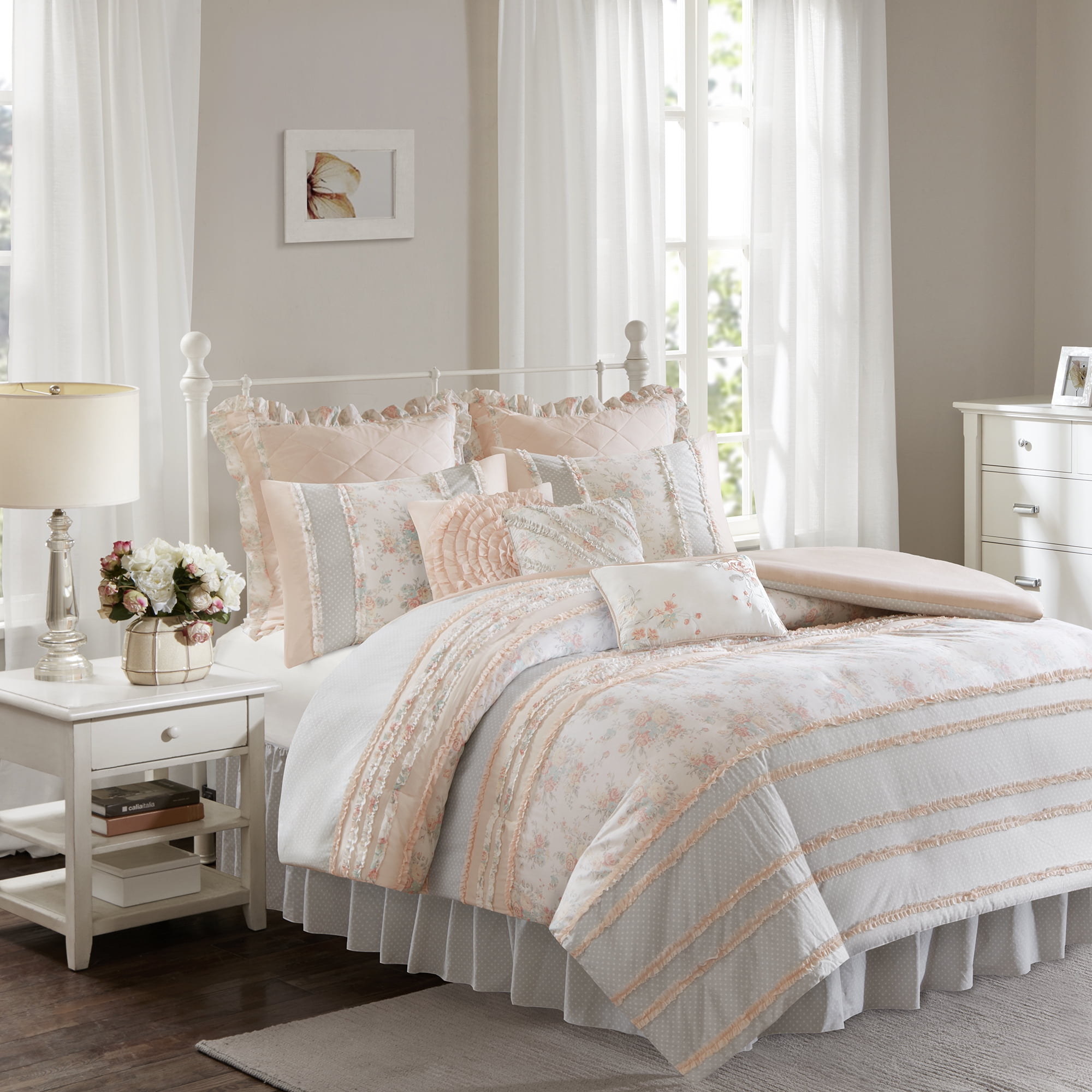 Home Essence Desiree Cotton Percale Duvet Cover Bedding Set - Walmart.com