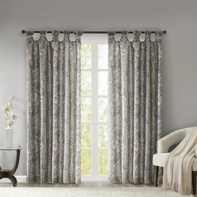 Home Essence Elodie Twist Tab Paisley Printed Window Panel - Walmart.com