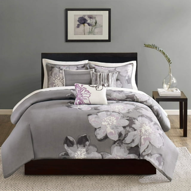 Home Essence Jasmine 200-Thread Count Printed Bedding Duvet Cover Set ...