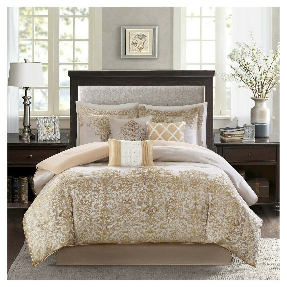 Home Essence Priscilla 7-Piece Comforter Set - Walmart.com