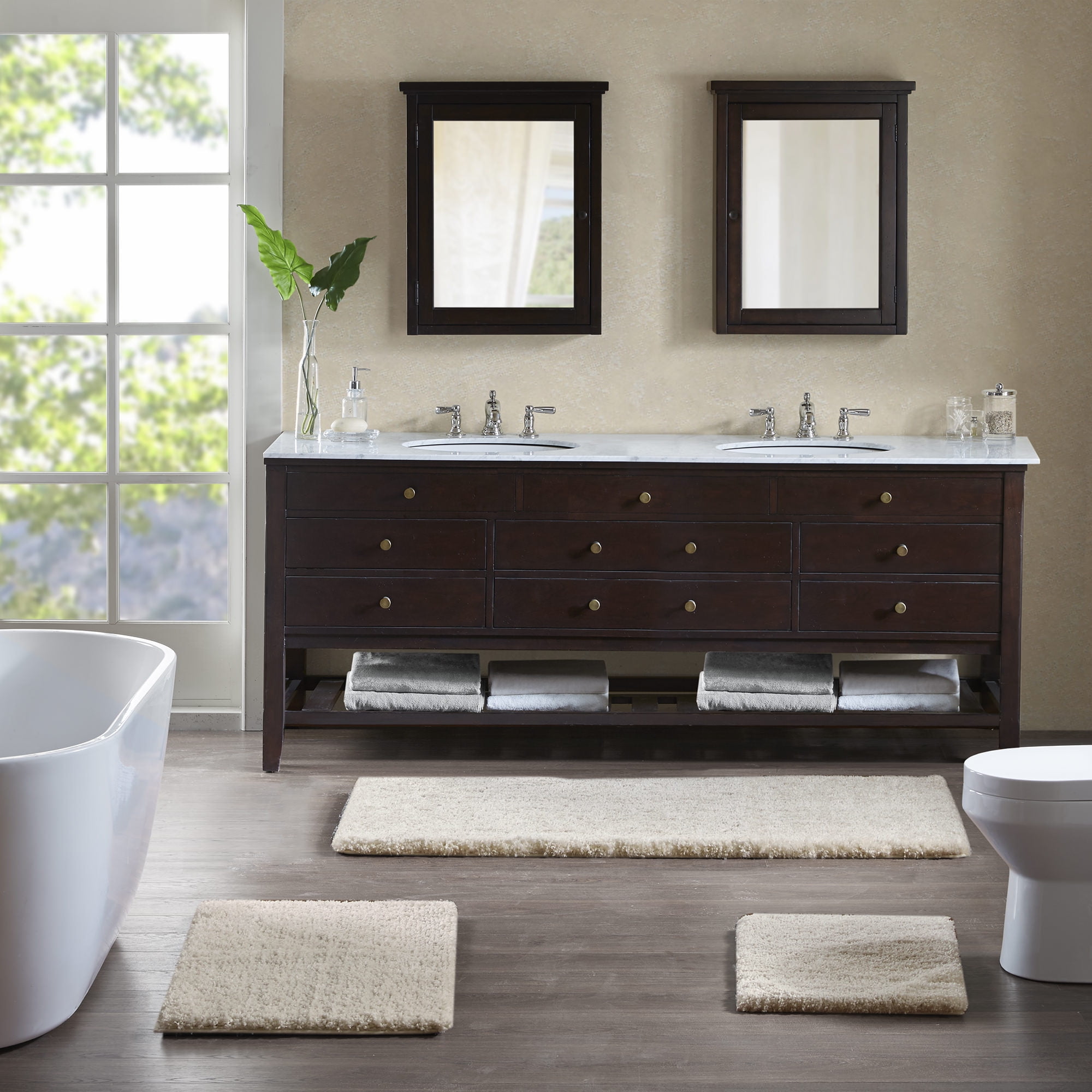 Home Essence Regal Solid Tufted Durable Bath Rug Collection - Walmart.com