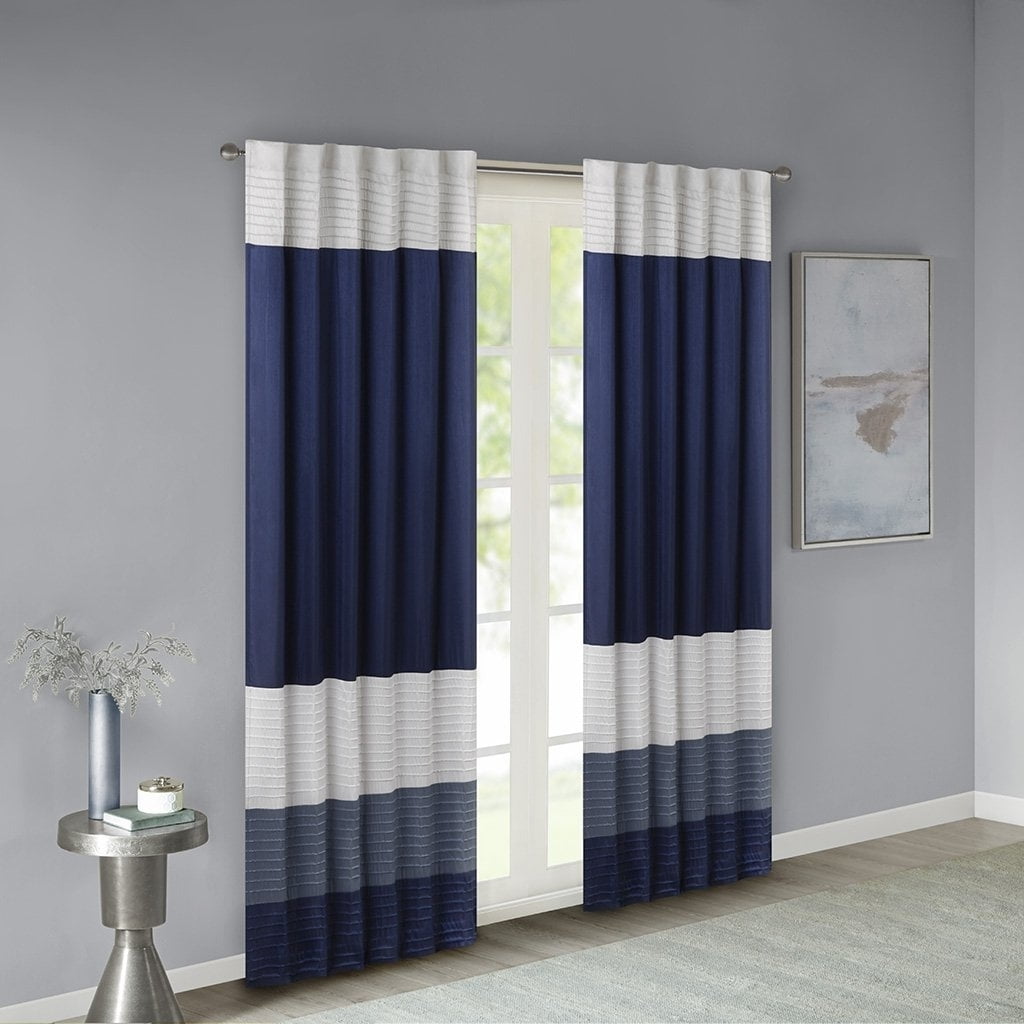 Home Essence Salem Polyoni Pintuck Lined Window Panel - Walmart.com