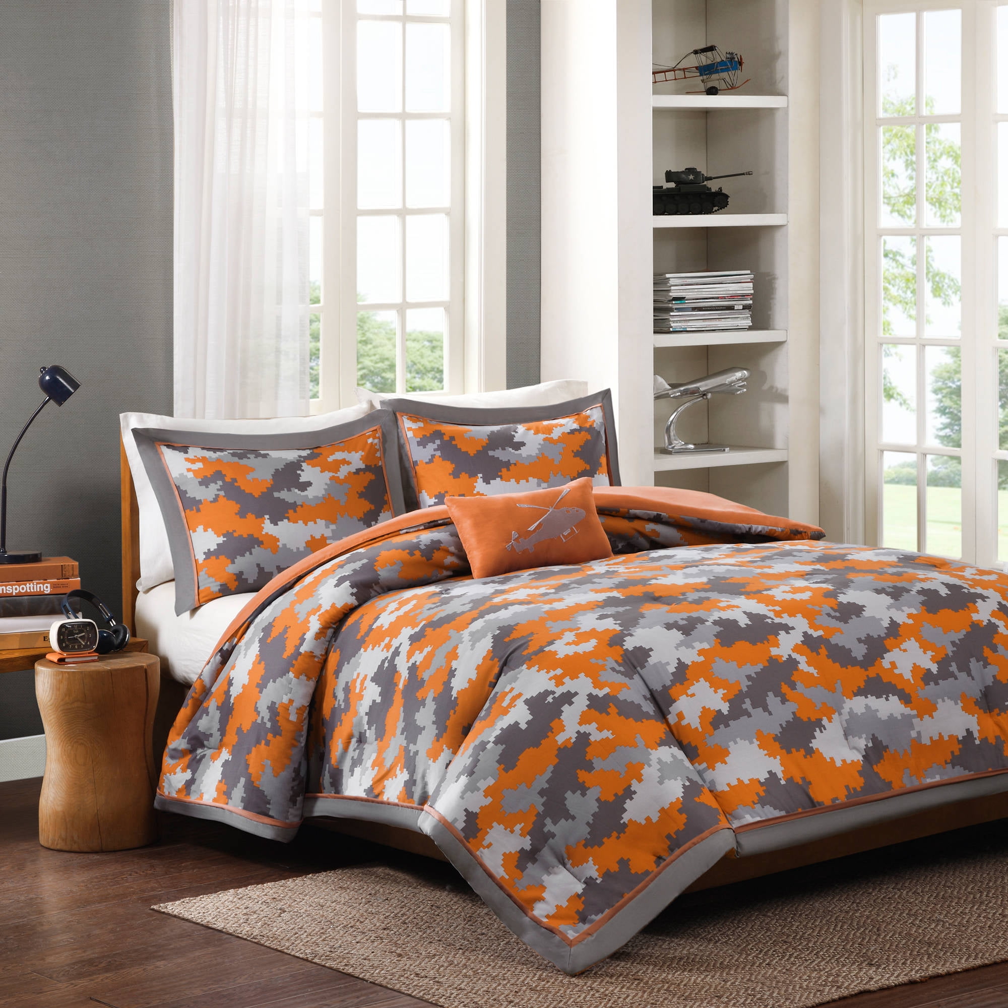Home Essence Teen Jacob Spice Camouflage 3 Piece Comforter Set Twin