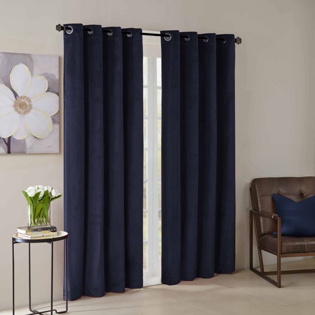 Home Essence Vienna Solid Velvet Window Panel - Walmart.com