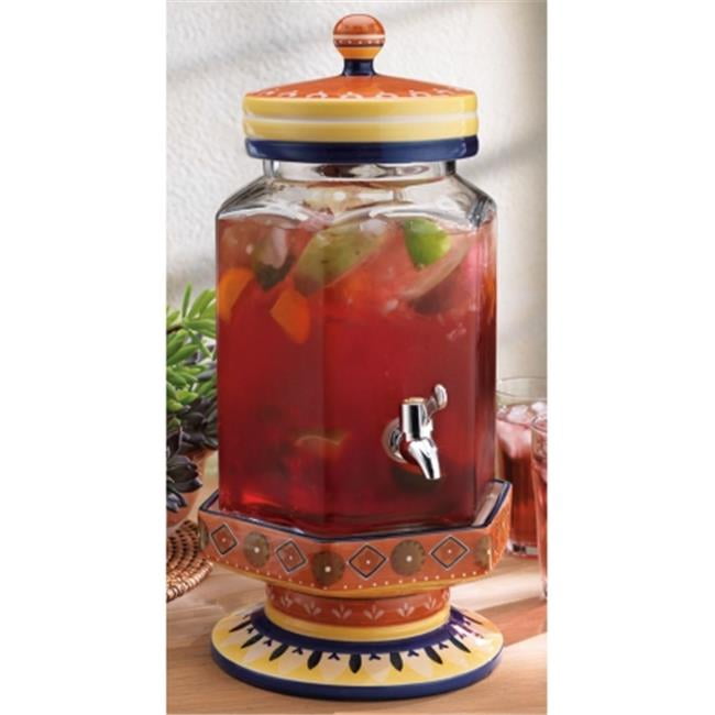 Home Essentials & Beyond 1879 Fiesta Ceramic Beverage Dispenser ...
