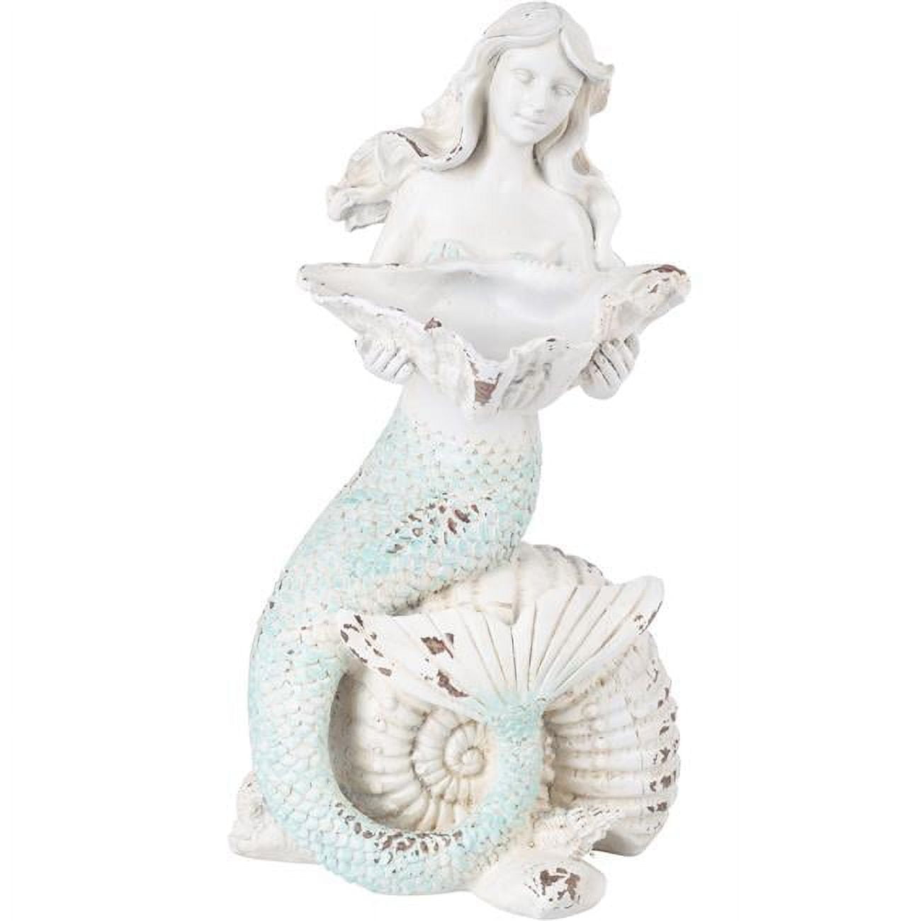 Home Essentials & Beyond 28480 11.5 in. Mermaid Holding Shell Figurine ...