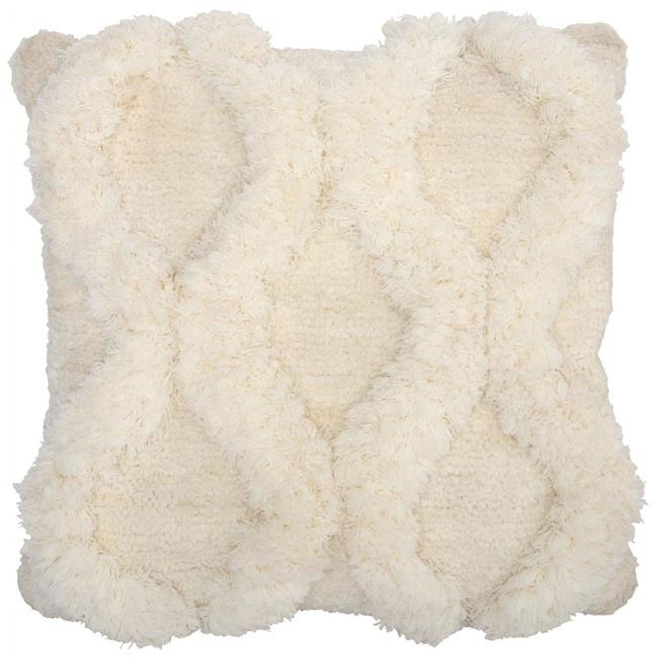 Home Essentials & Beyond 50485 20 in. Everyday Cream Plush Design ...