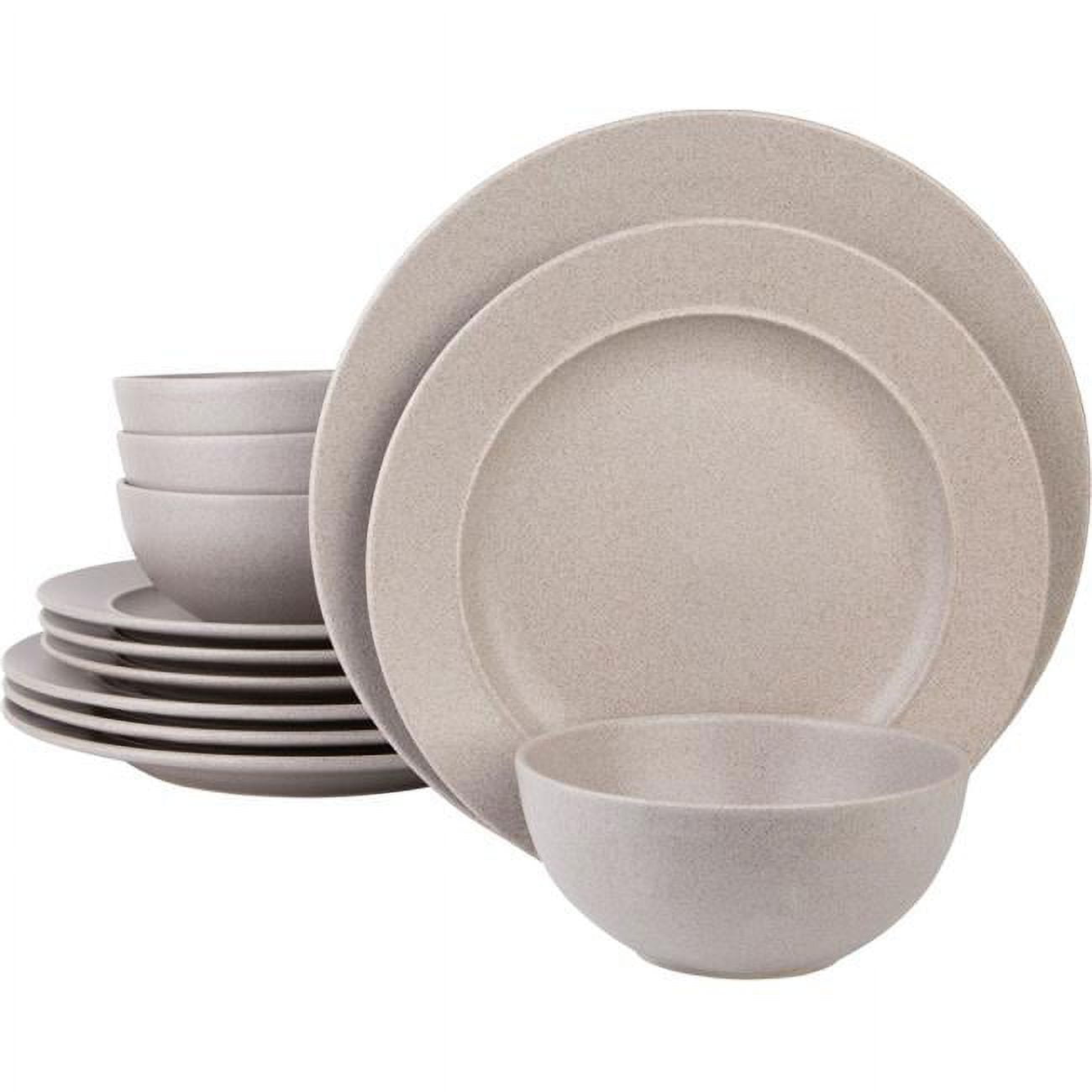 Home Essentials & Beyond 93956 Guarda Grey Dinnerware Set, 12 Piece ...