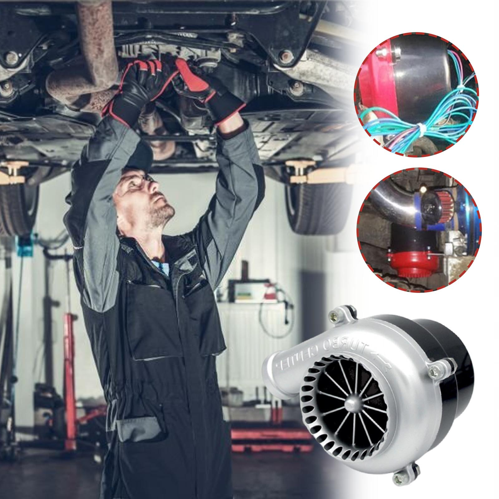 Home Essentials Lawor Car Turbo Horn 12V Modification Horn Brake Sound ...