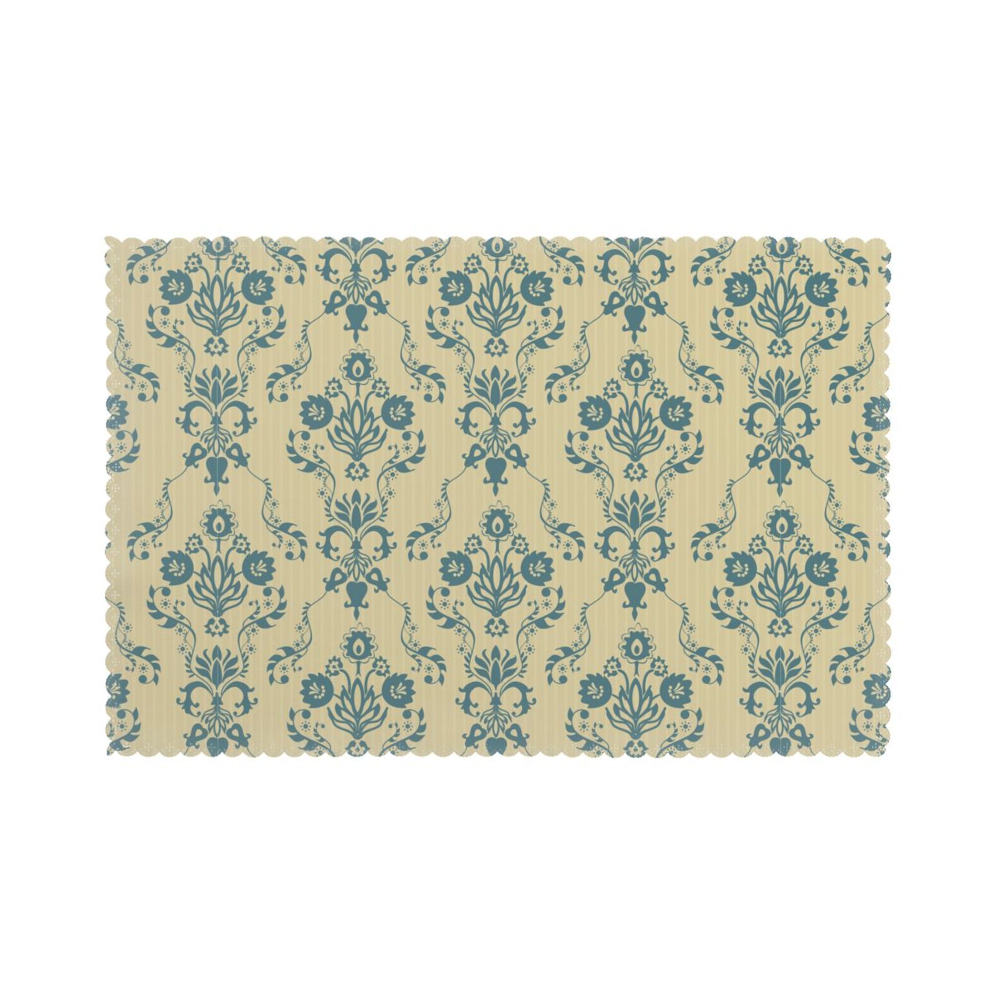 Home European Flower Pattern Background Placemats Set Of 6 Washable ...