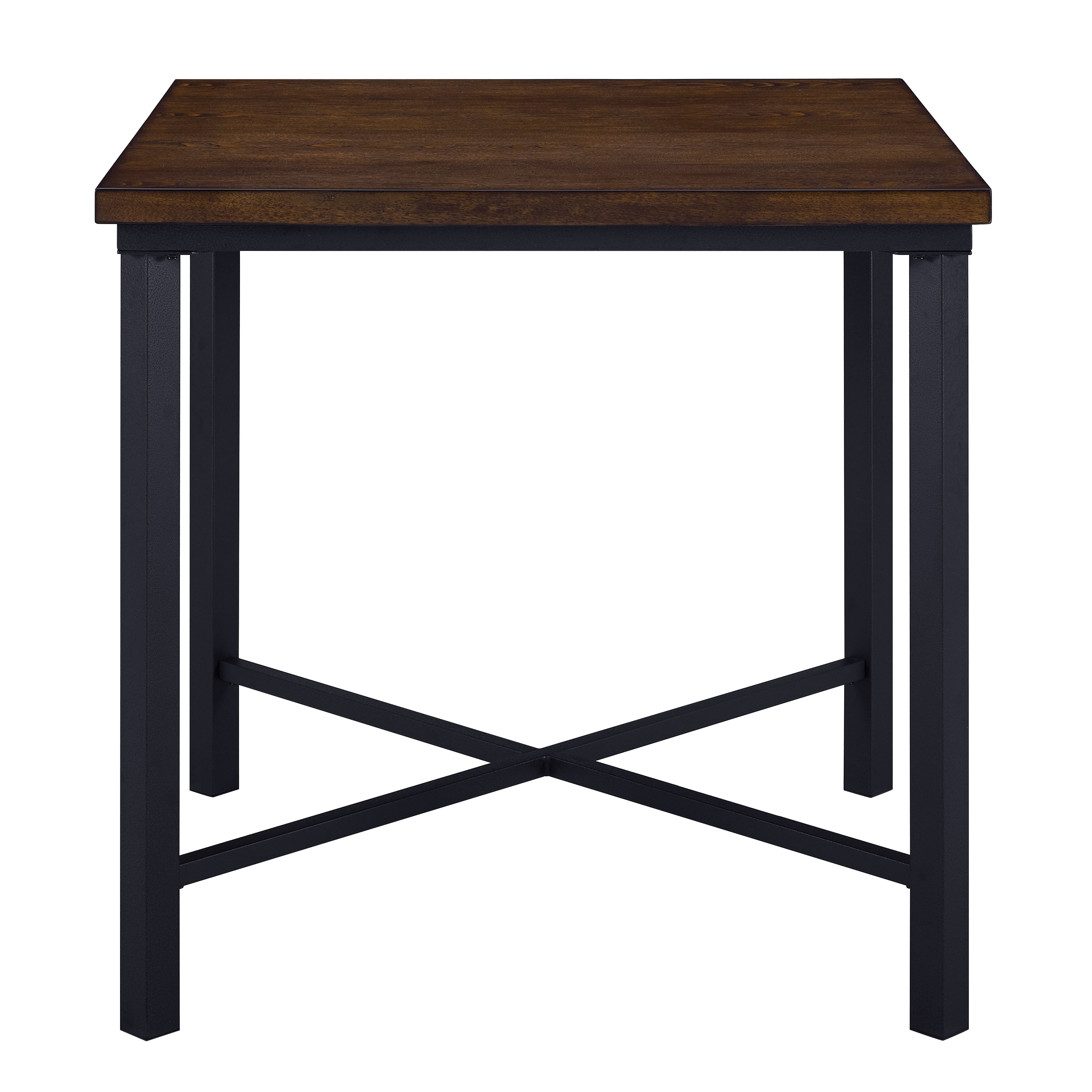 Home Fare Small Space Gathering Table, Wood & Metal, Brown - Walmart.com