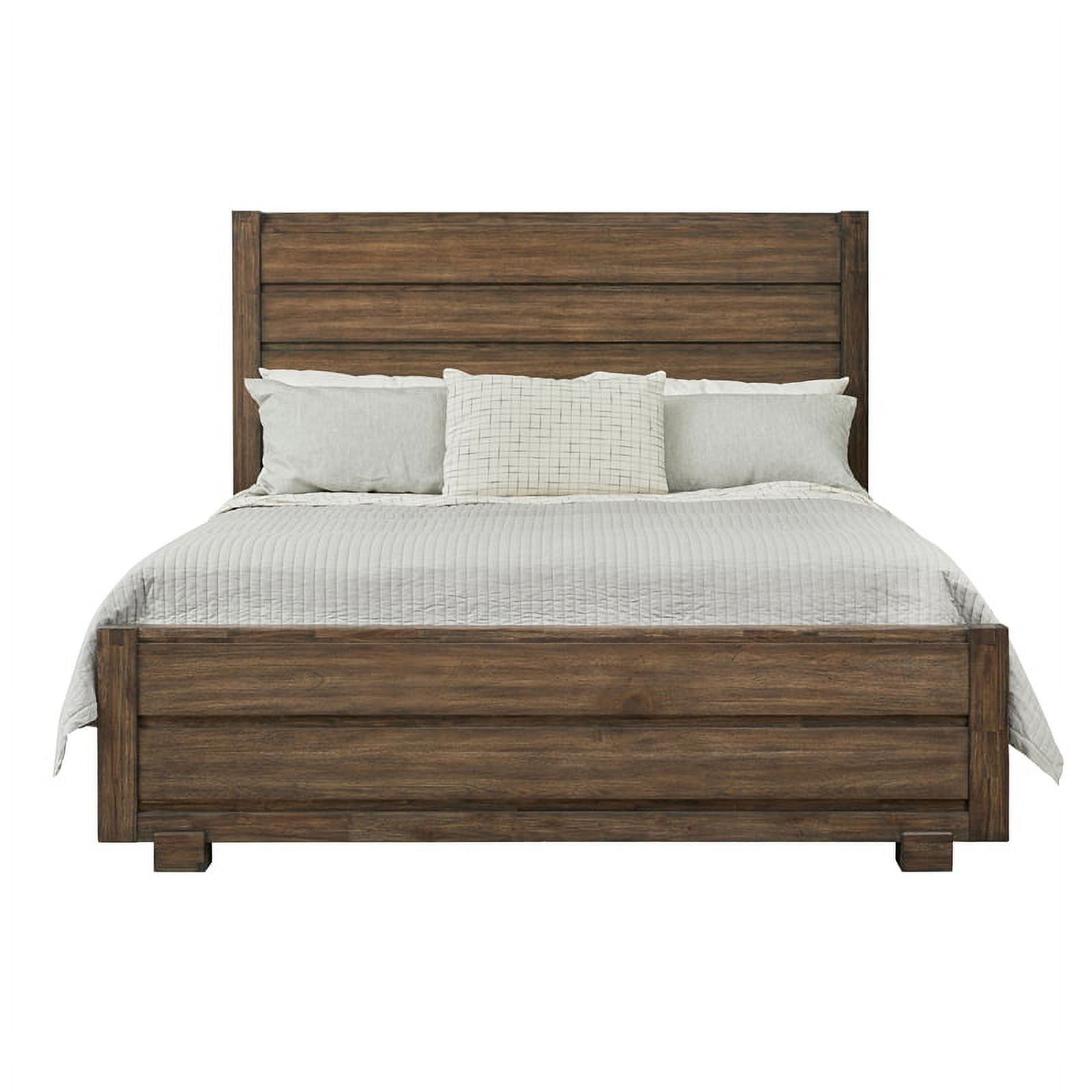Home Fare Woodbrook King/California King Wood Bed in Brown Finish ...