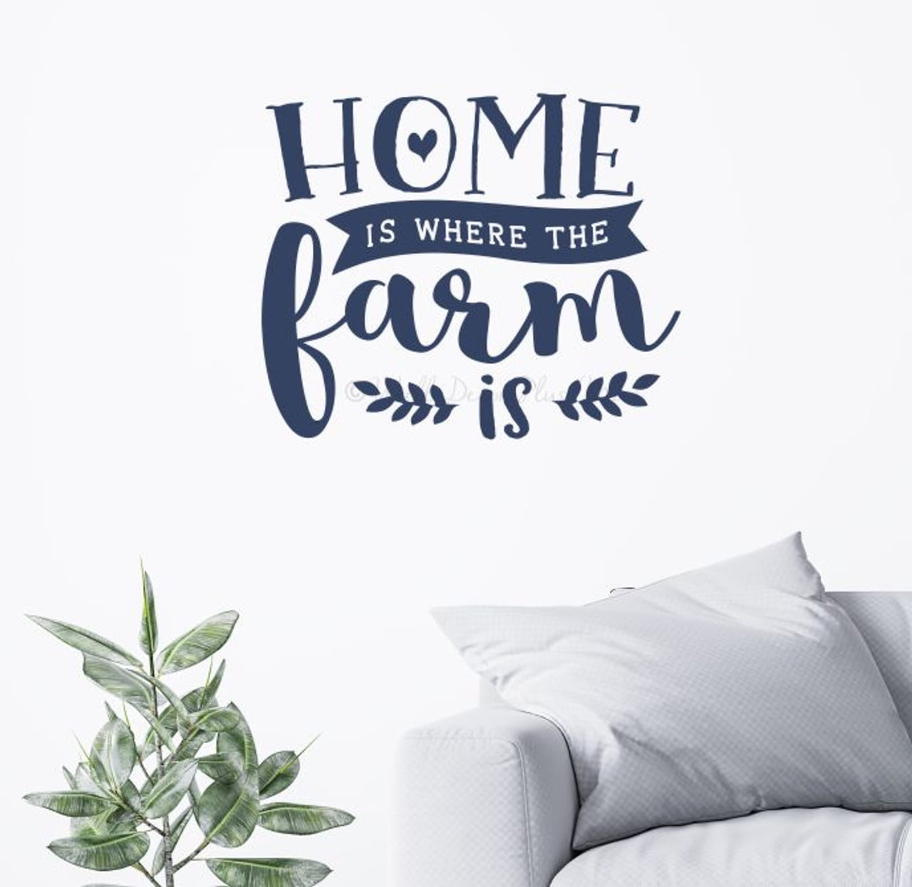 Home Where Farm Is Quote Decals for Wall - Die-Cut Vinyl Wall Art ...
