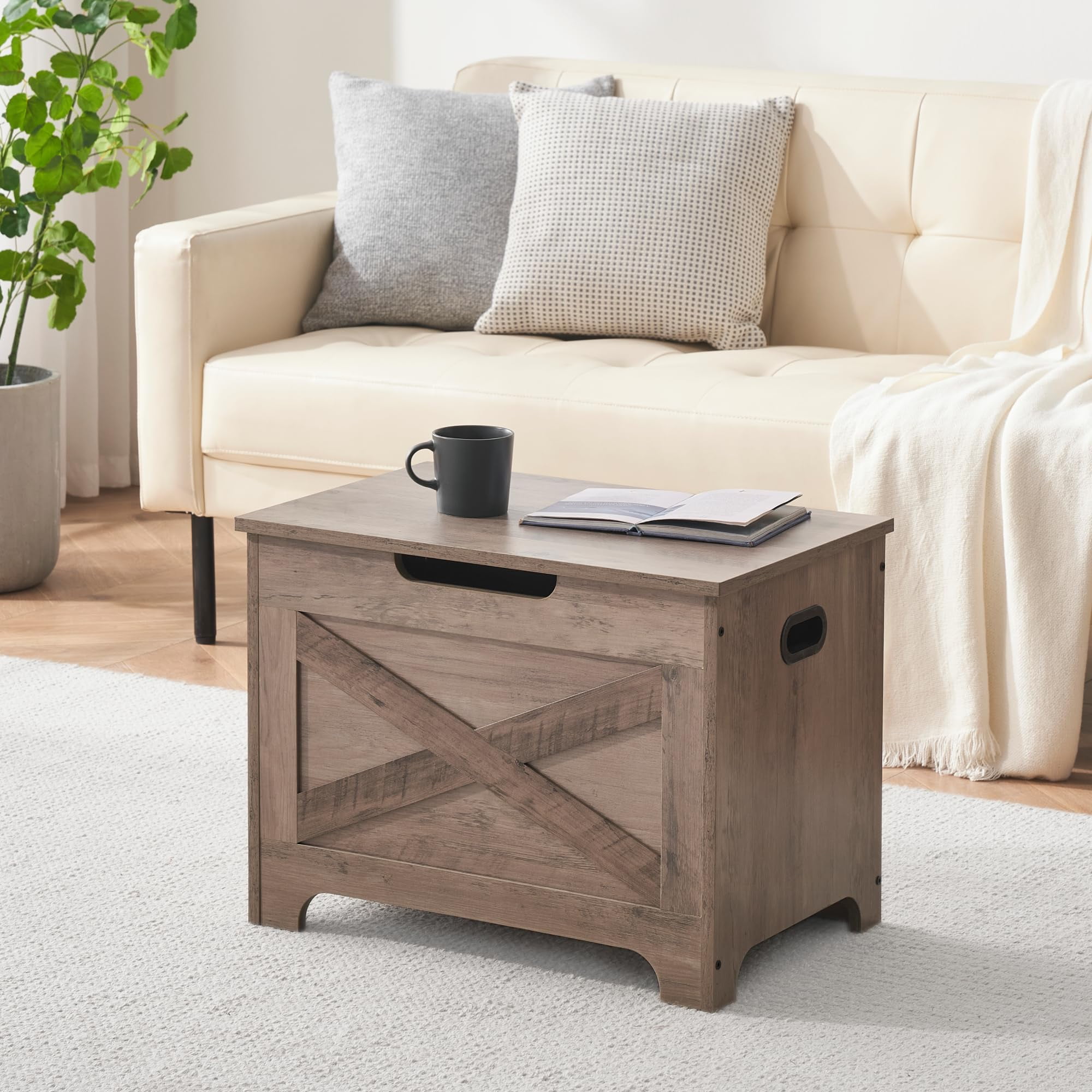 Home Farmhouse Storage Bench, Wood Entryway Storage Bench, Storage ...