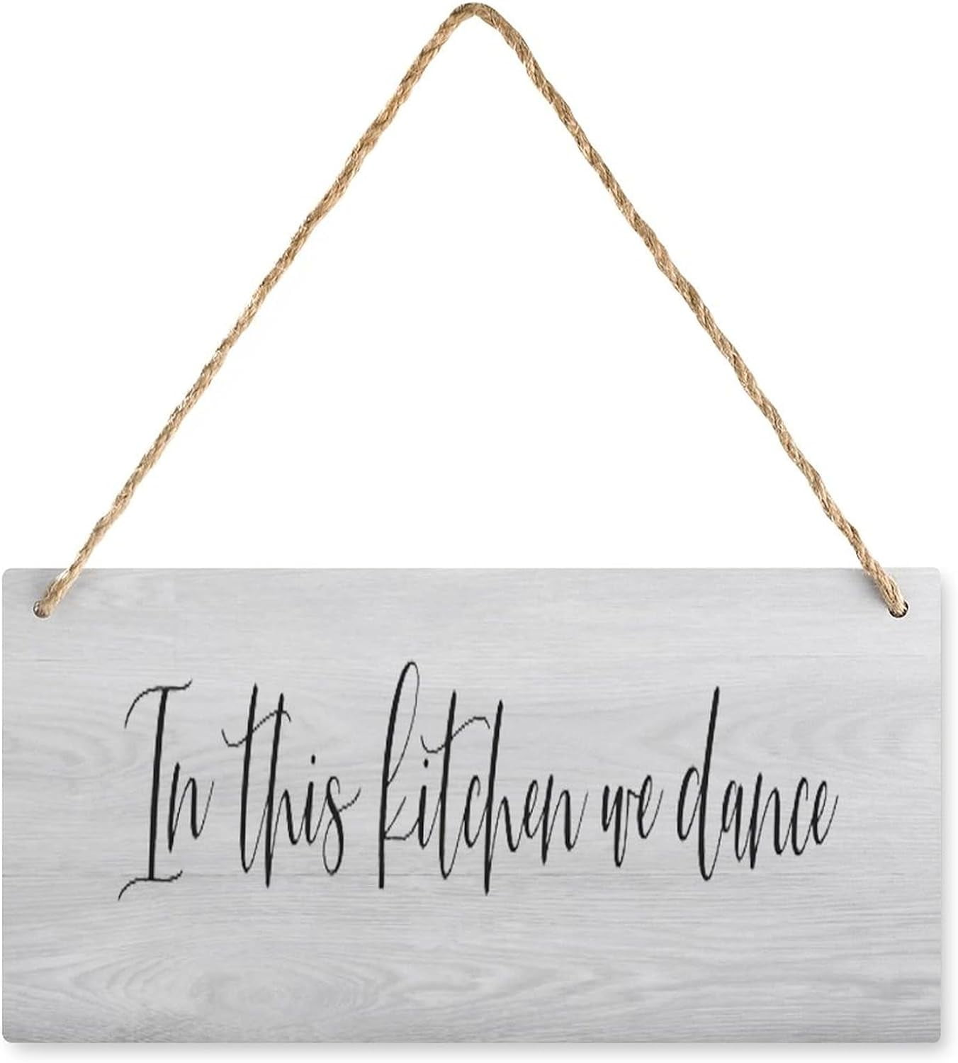 Home Farmhouse Wall Hanging In This Kitchen We Dance Sign Wooden Front ...