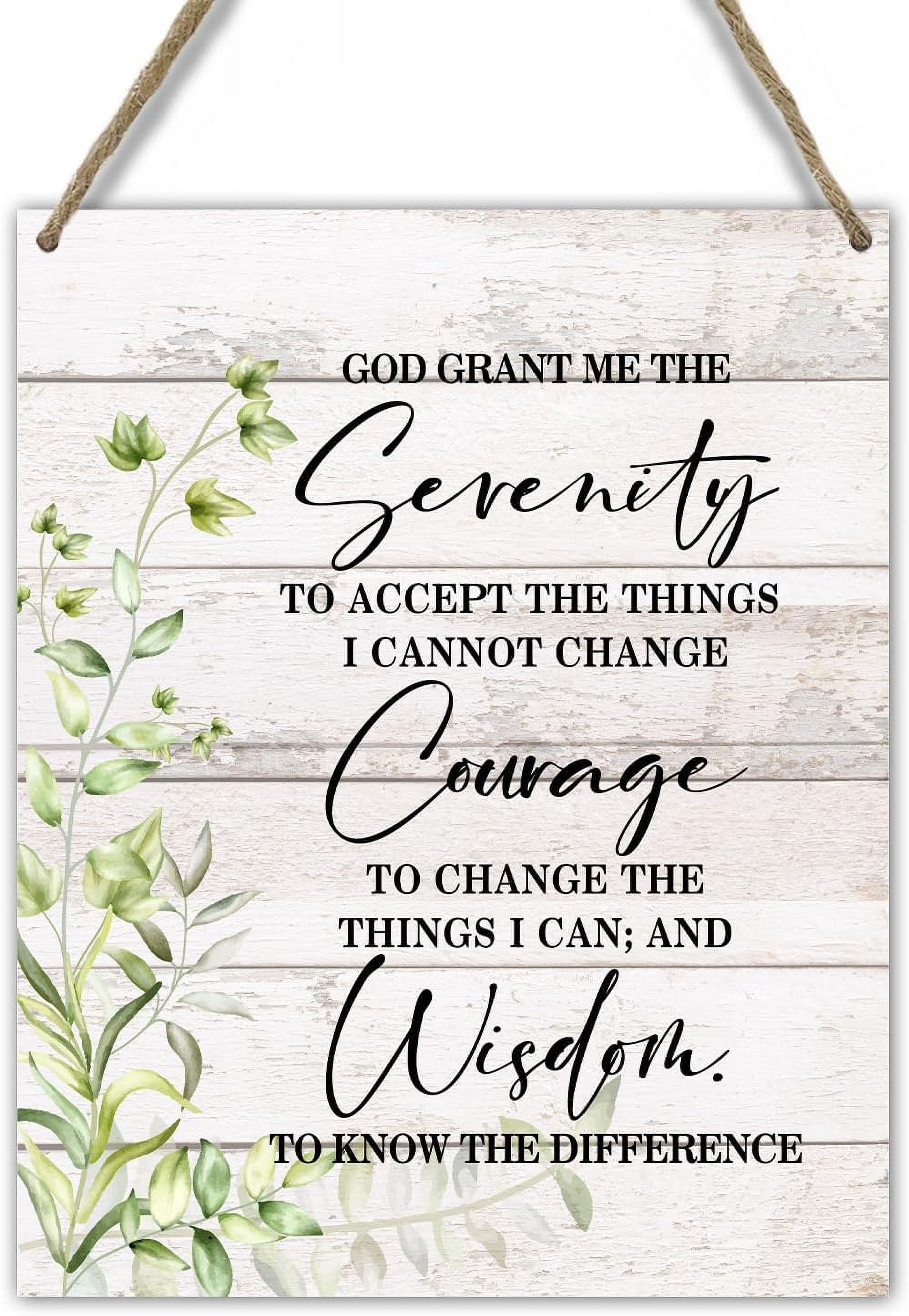 Home Farmhouse Wood Plaque Sign Wall Hanging, God grant me the serenity ...