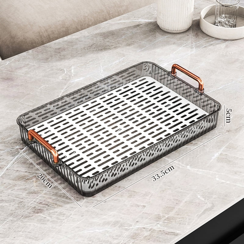Home Fashion Exquisite Detachable Decorative Tray Handle Style Tea Tray ...