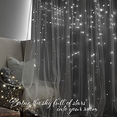 Home Fashion Set of 2 Tulle Overlay Star Cut Out Silver Grommet ...