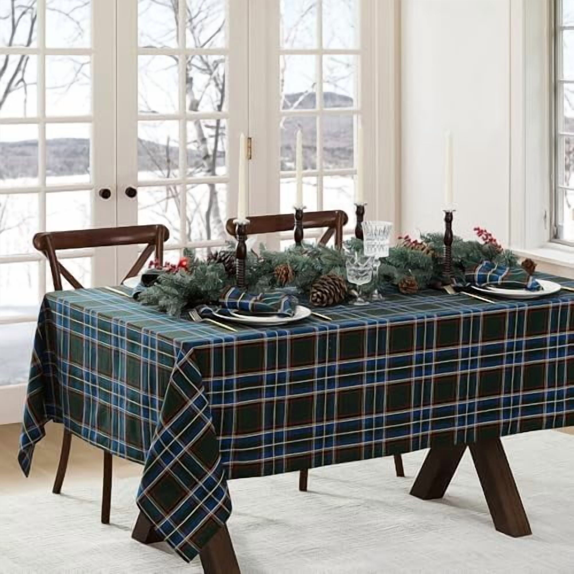 Home Fashions Stowe Tartan Holiday Plaid Christmas/Winter Cotton ...