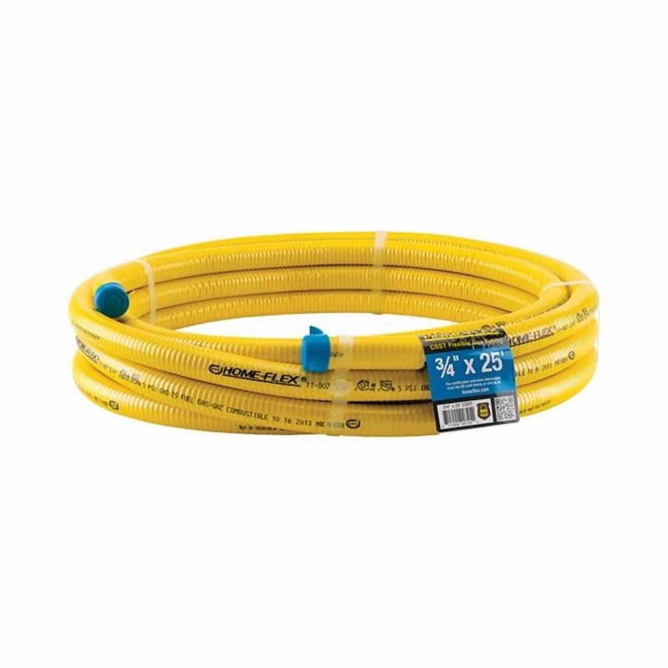 Home-Flex 0.75 in. Dia. x 25 ft. CSST Flexible Gas Tubing, Yellow ...