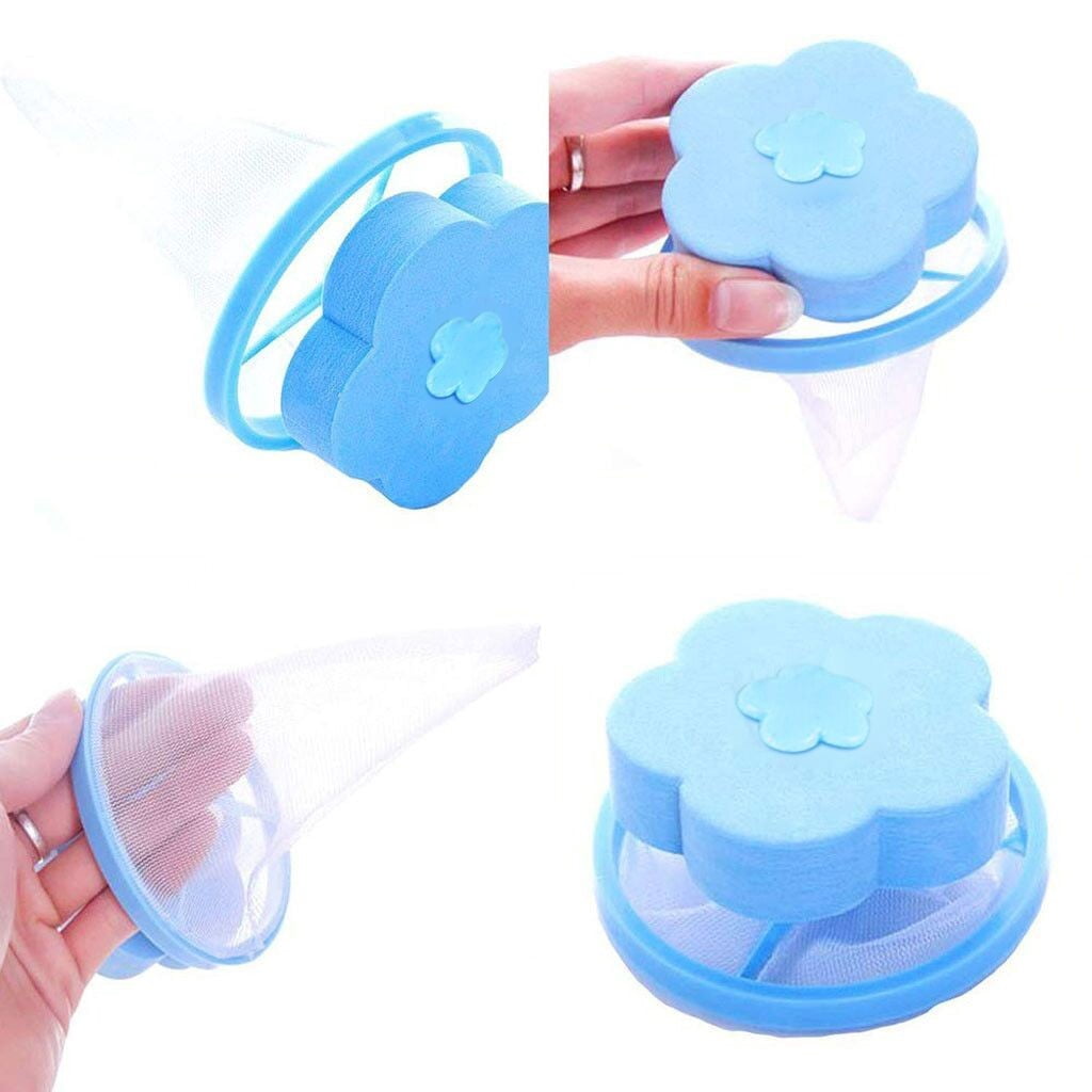 Home Floating Lint Hair Catcher Mesh Pouch Washing Machine Laundry ...
