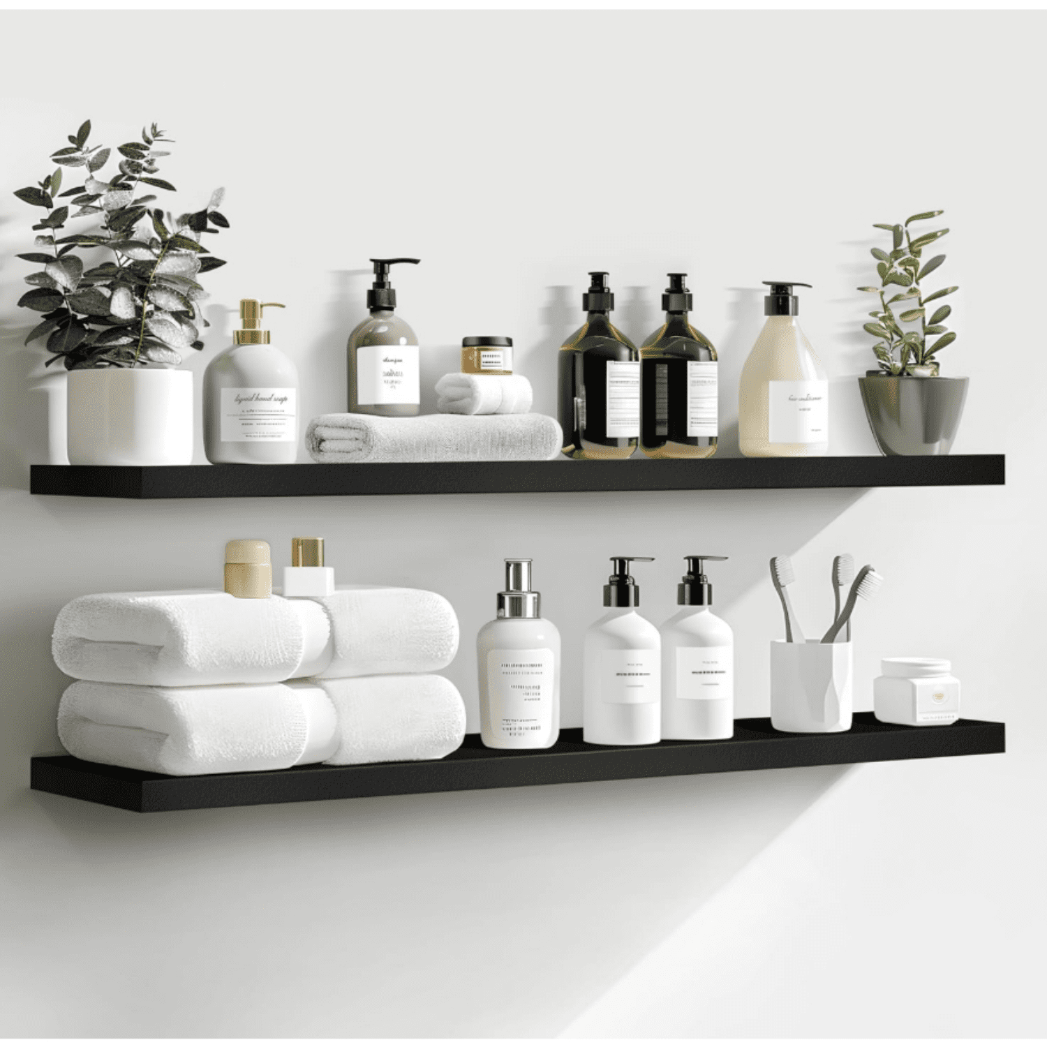 Home Floating Shelves, 36 Inch Wall Shelf Set of 2, Hanging Shelf with ...