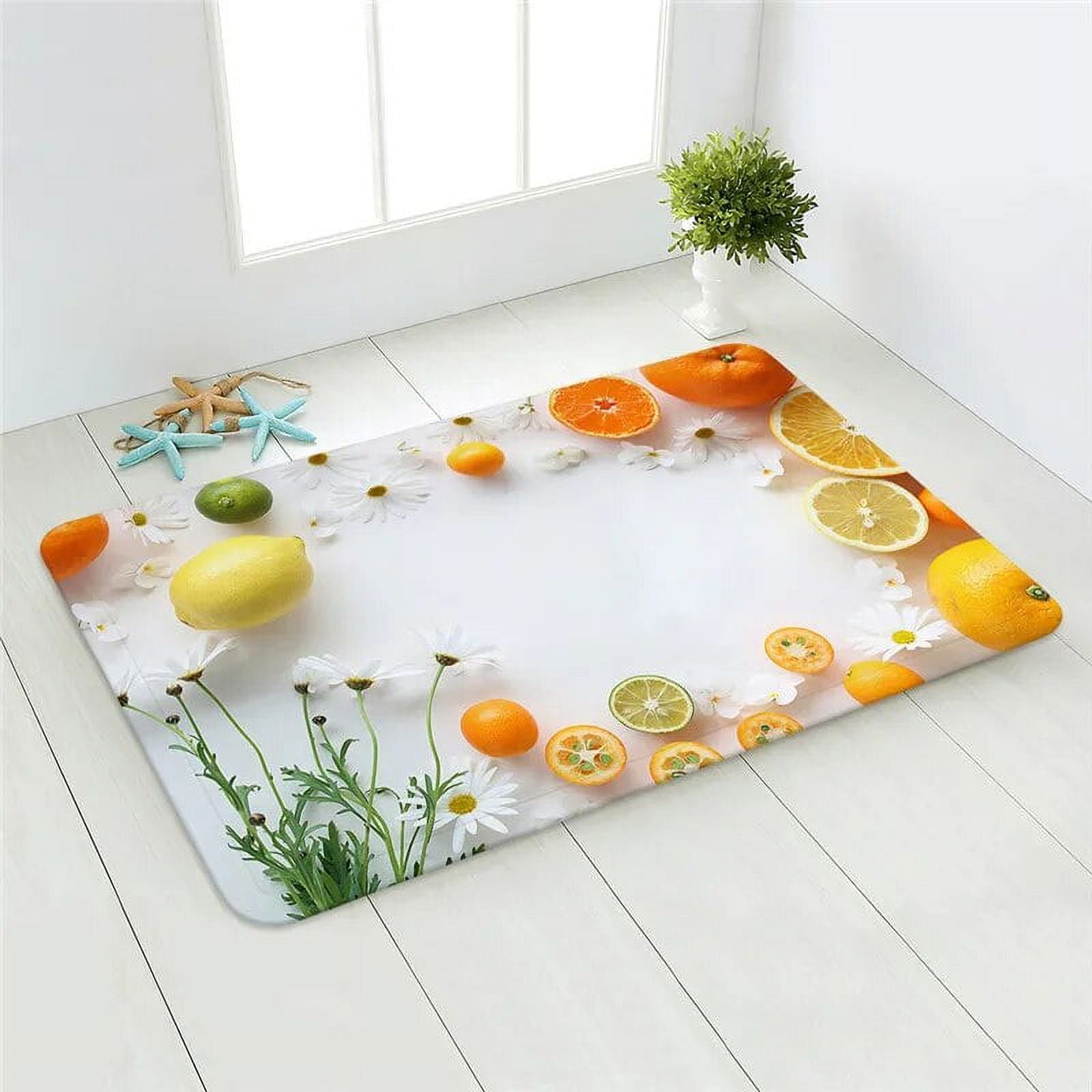 Home Floor Mat Fruits Printed Kitchen Rug Door Mats Kitchen Carpets ...