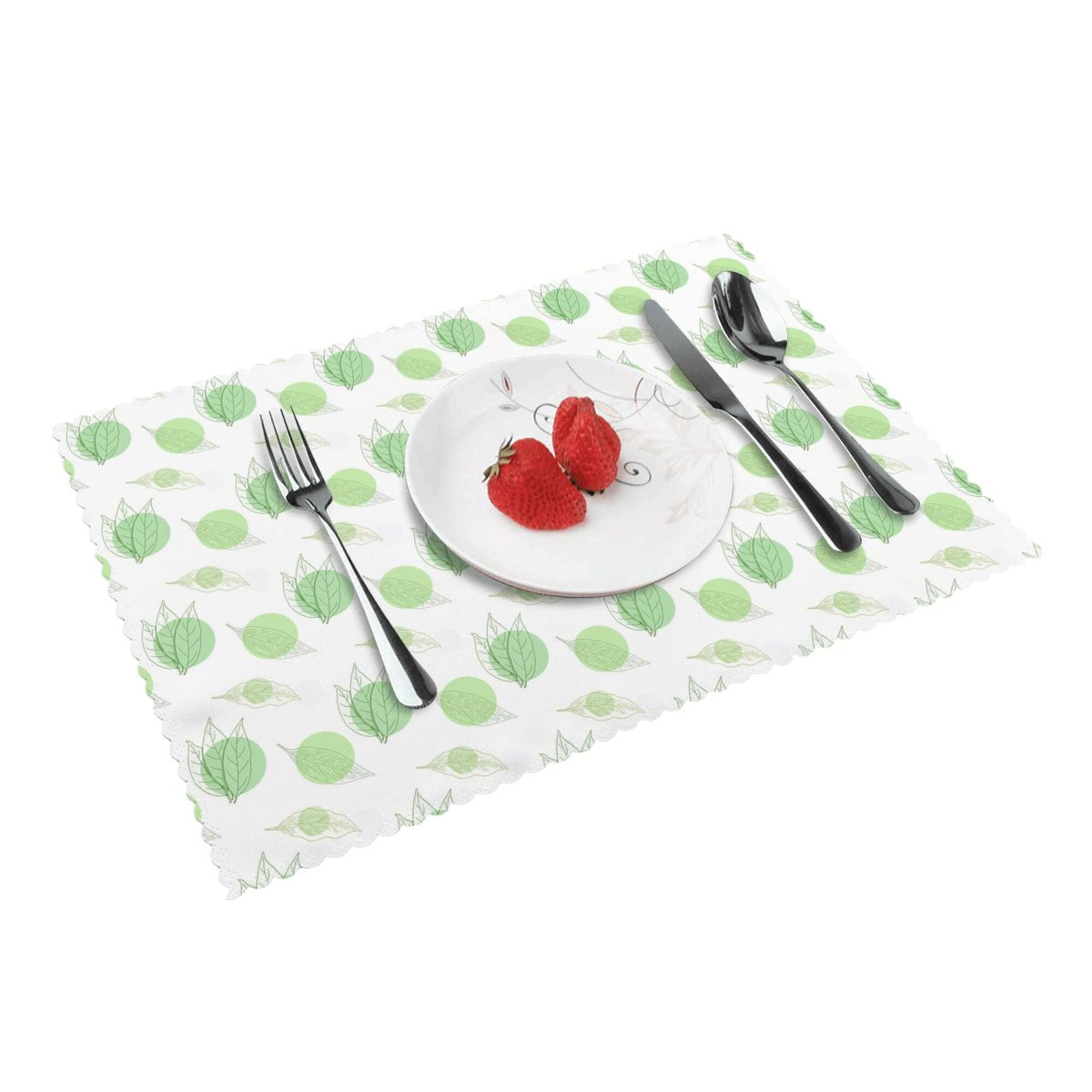 Home Flower Pattern Background Placemats Set Of 4 Washable Wipeable ...