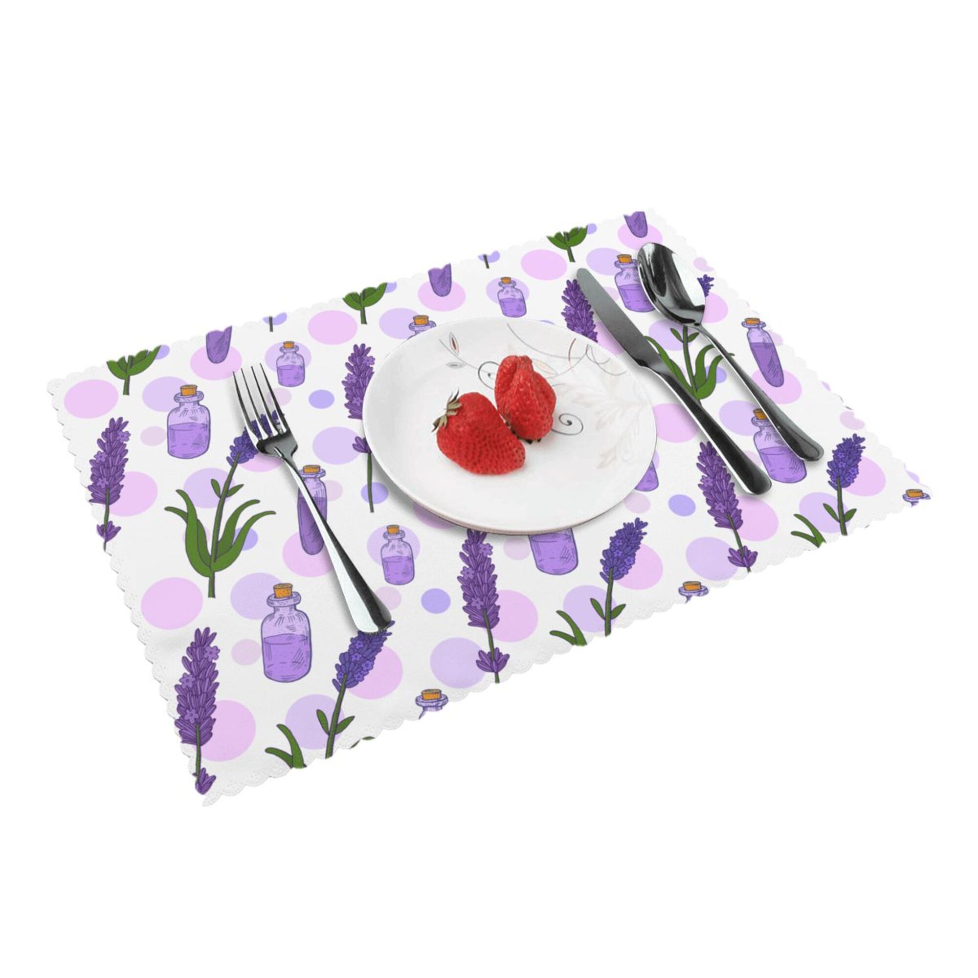Home Flower Pattern Background Placemats Set Of 4 Washable Wipeable ...