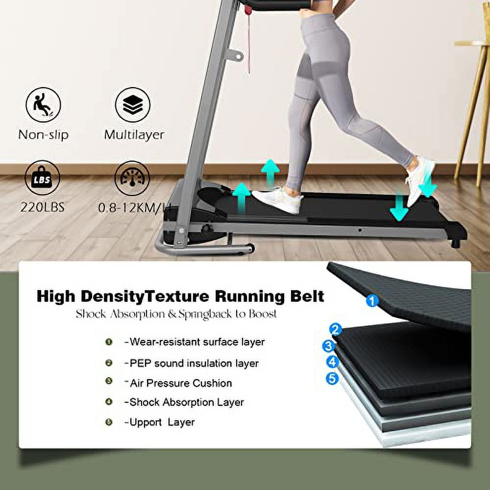 Home Foldable Treadmill with Incline, Folding Treadmill for Home ...