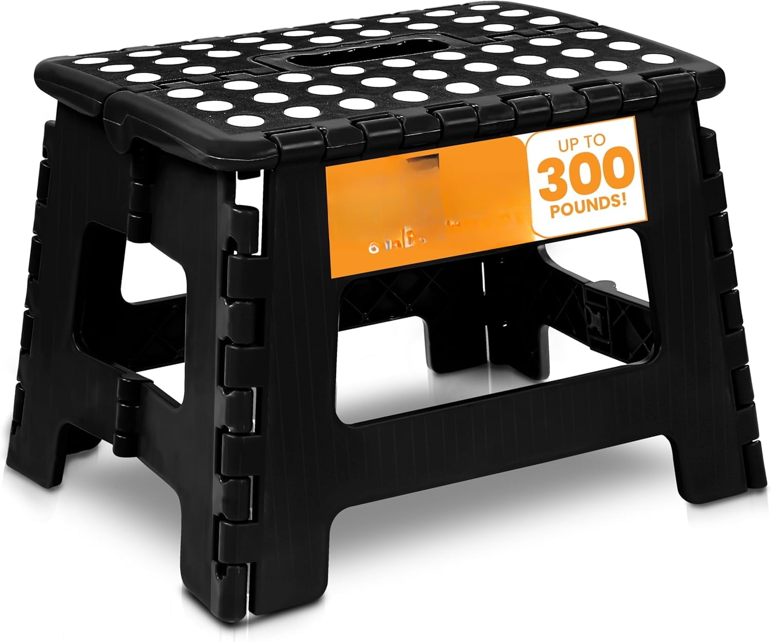 Home Folding Step Stool Foot Stool with Height - Holds Up to 300 lbs ...