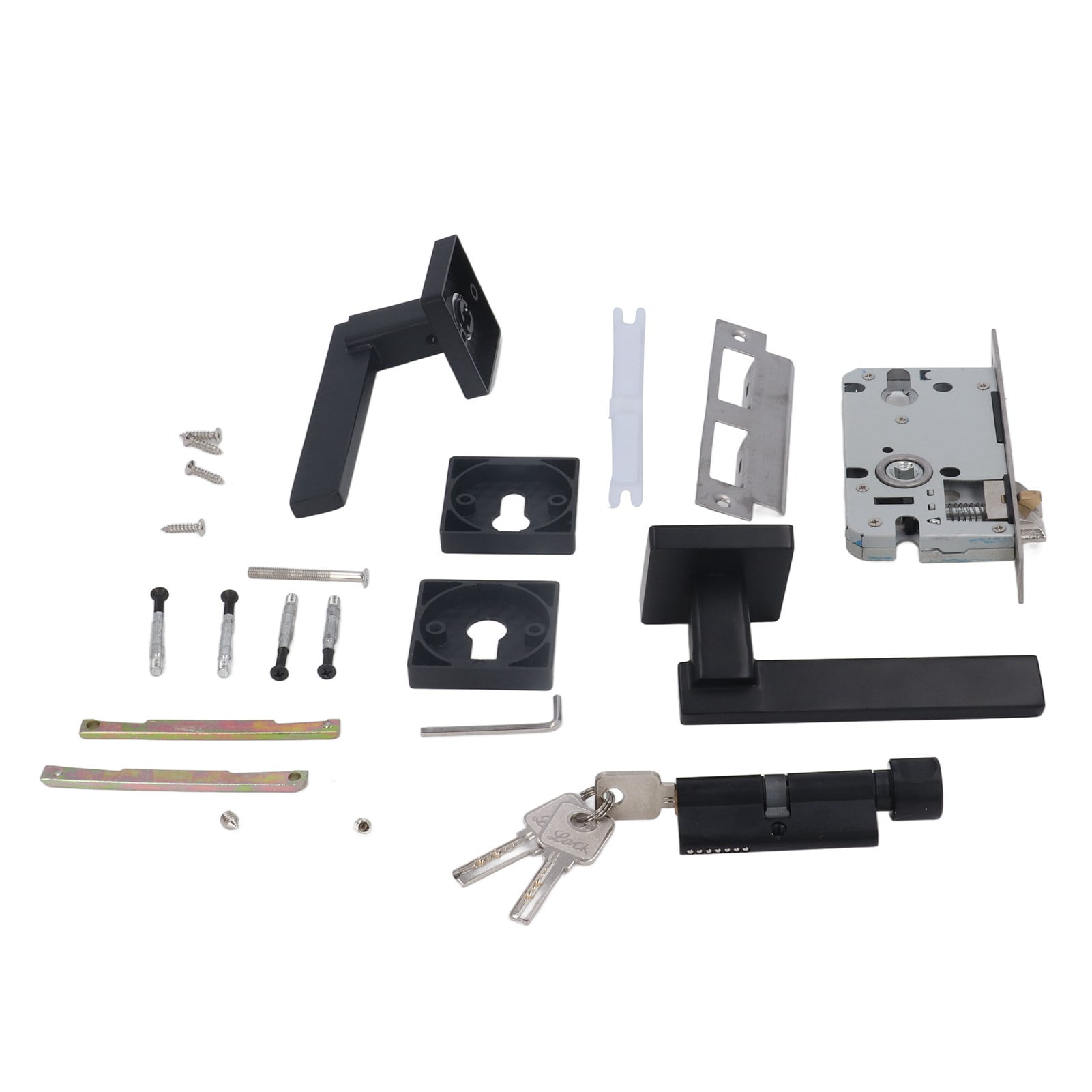 Home Front Door Lock Handleset Universal Split Door Lock Silent Indoor ...