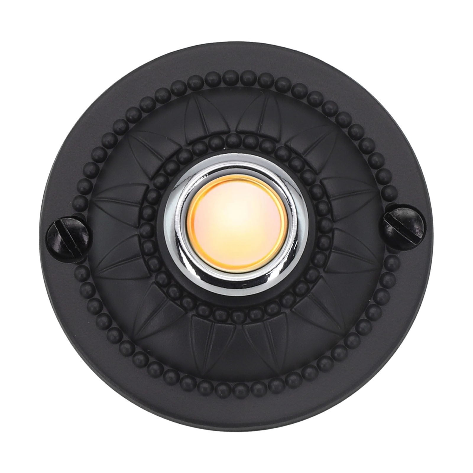 Home Front Door Replacement Round Iron Doorbell Push Button Wired ...