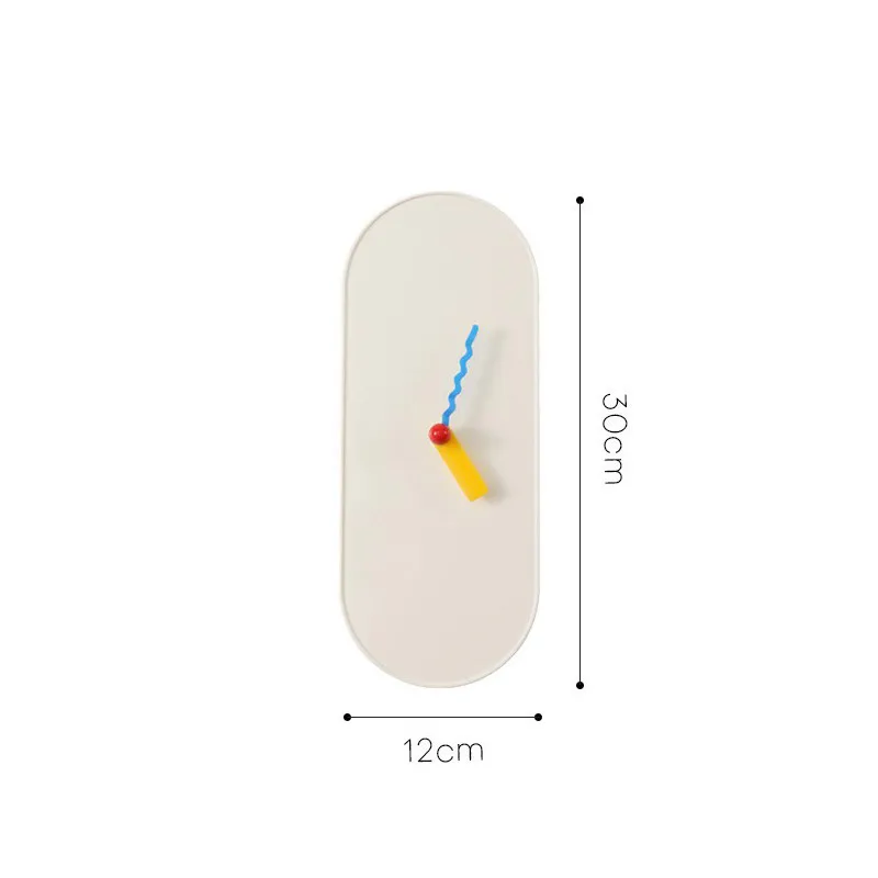 Home Furnishing Decoration Dopamine Wall Mounted Clock Living Room Kids ...