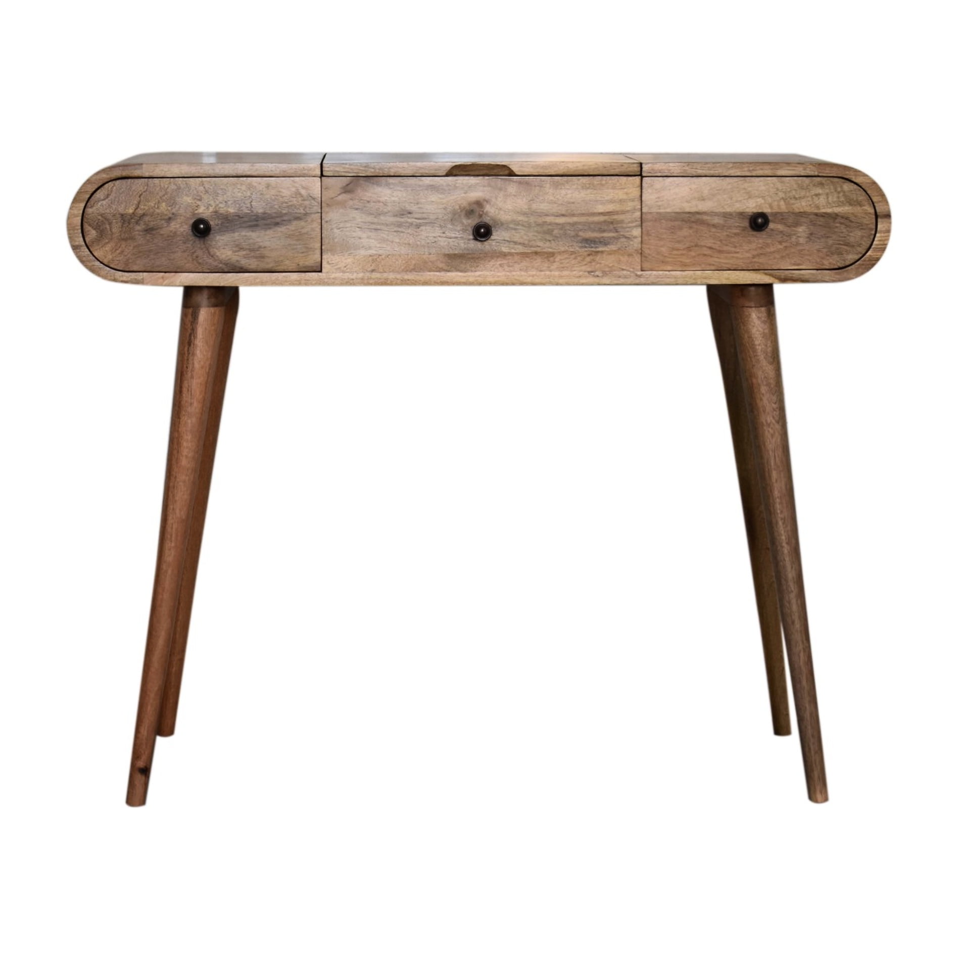Home Furnishing Solid Wood Oak-ish Round Dressing Table, Decorate Room ...