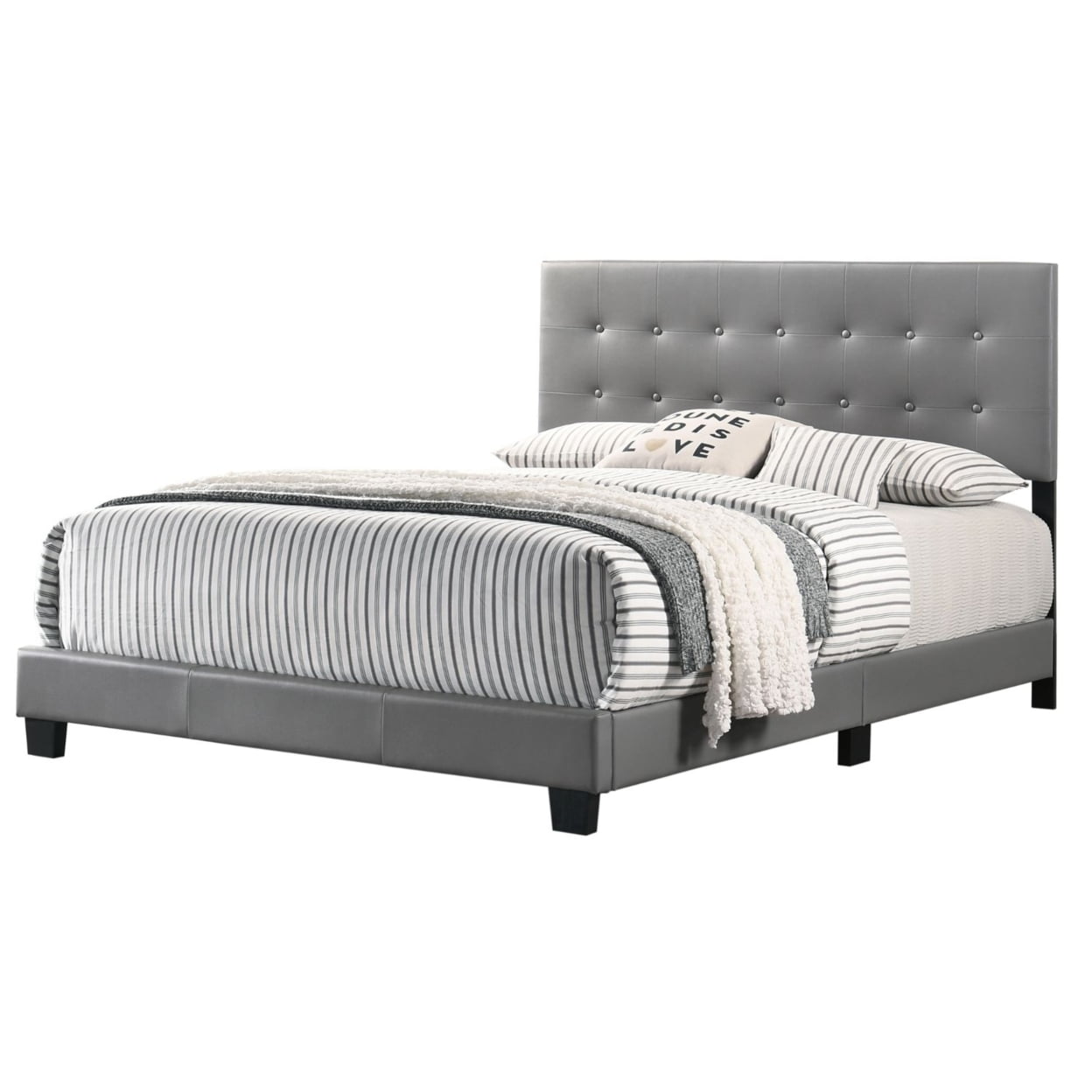 Home Furniture Caldwell Dark Grey Full Panel Bed - Walmart.com