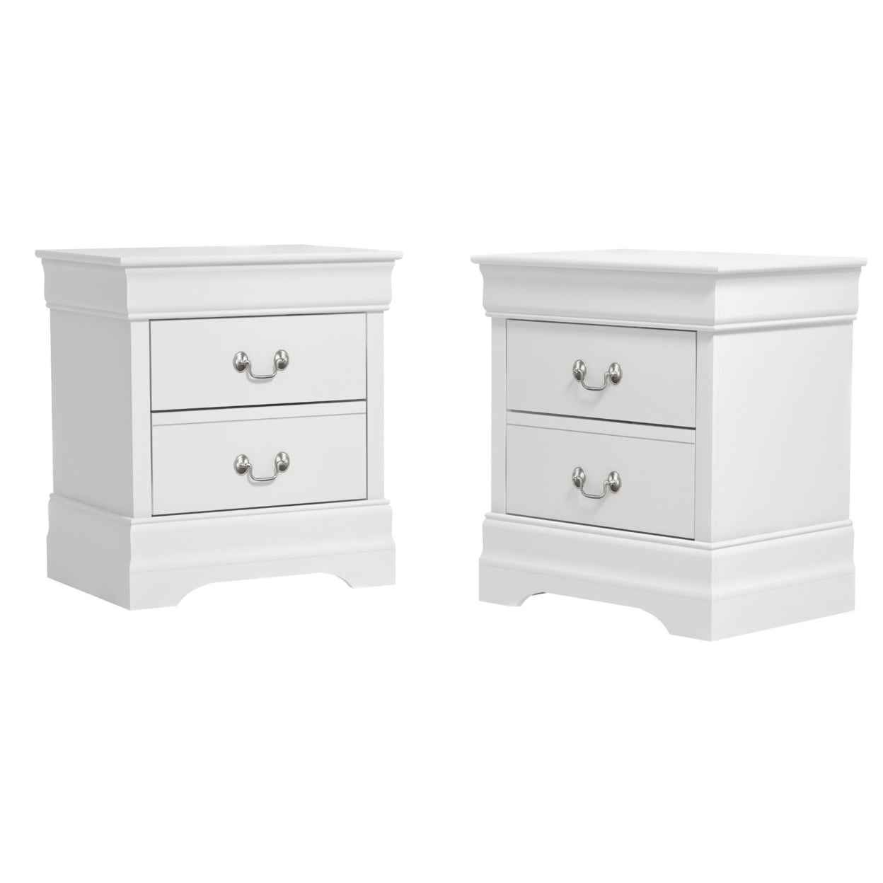 Home Furniture Modern Ireton 2-Drawer White Nightstand (21.5" X 15.8" X ...