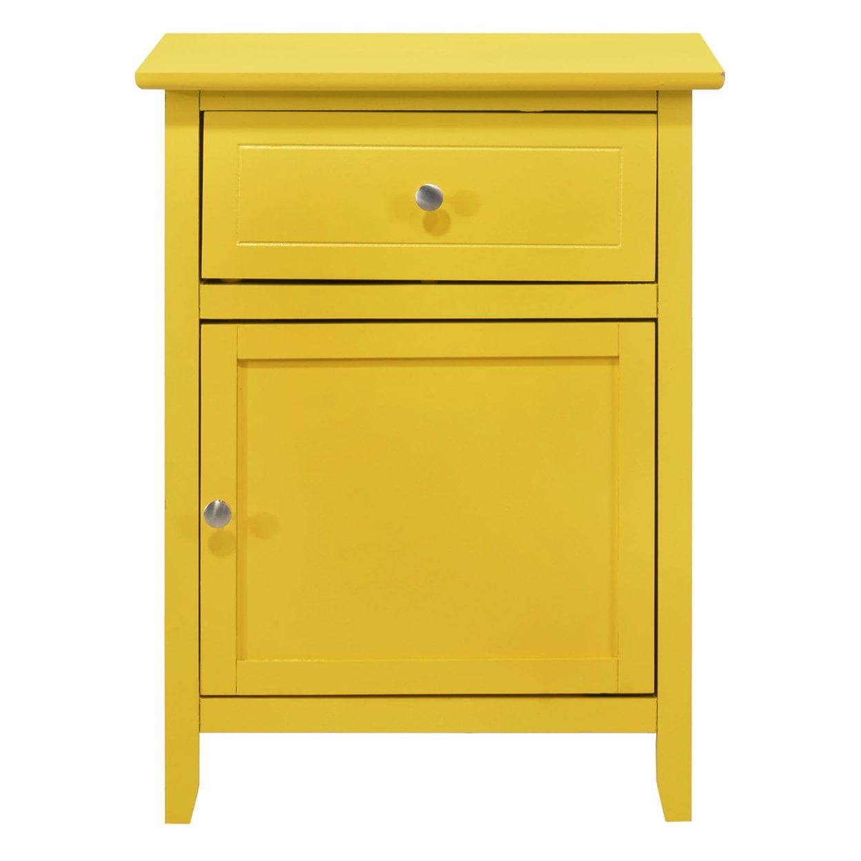 Home Furniture Modern Lzzy 1-Drawer Yellow Nightstand (25"H X 15"W X 19 ...