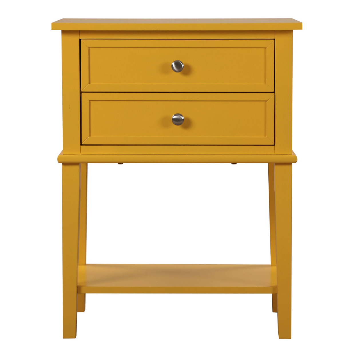 Home Furniture Modern Newton 2-Drawer Yellow Nightstand (28"H X 16"W X ...