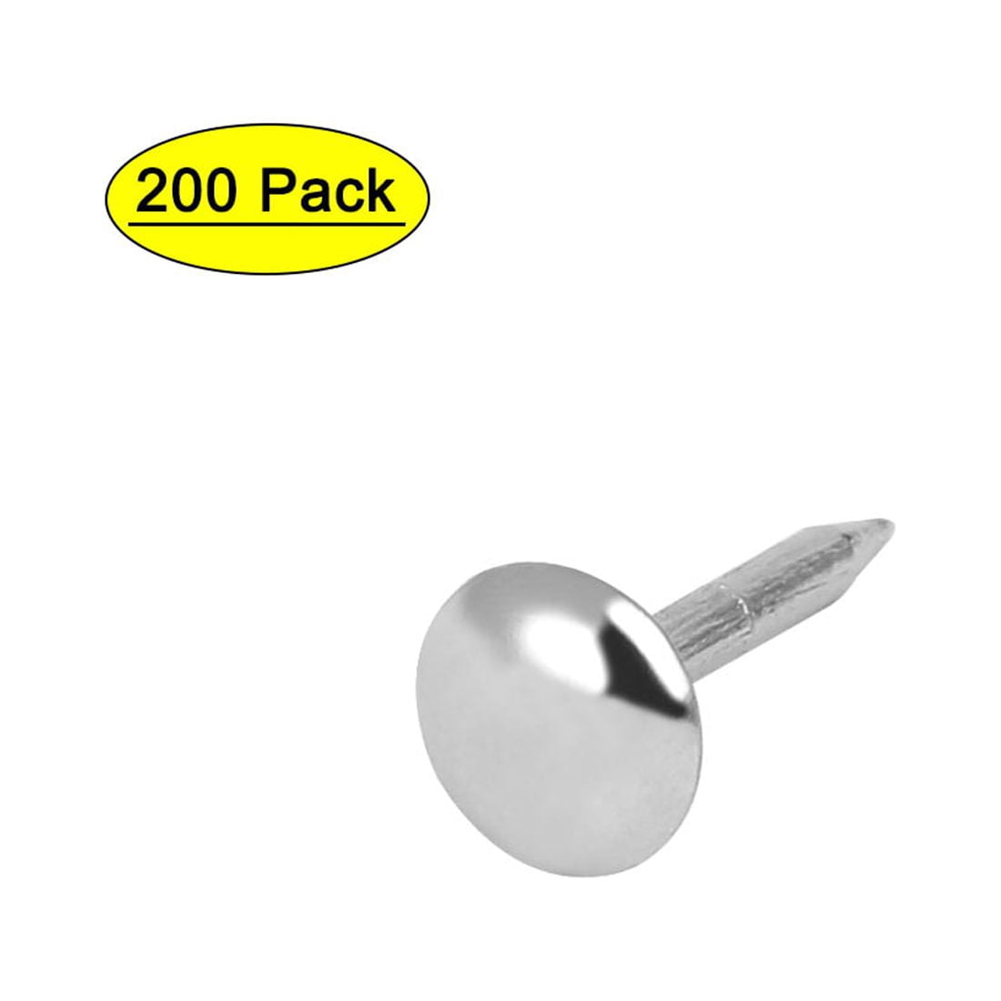 Home Furniture Upholstery Thumb Tack Nail Push Pin Silver Tone 6mm x ...