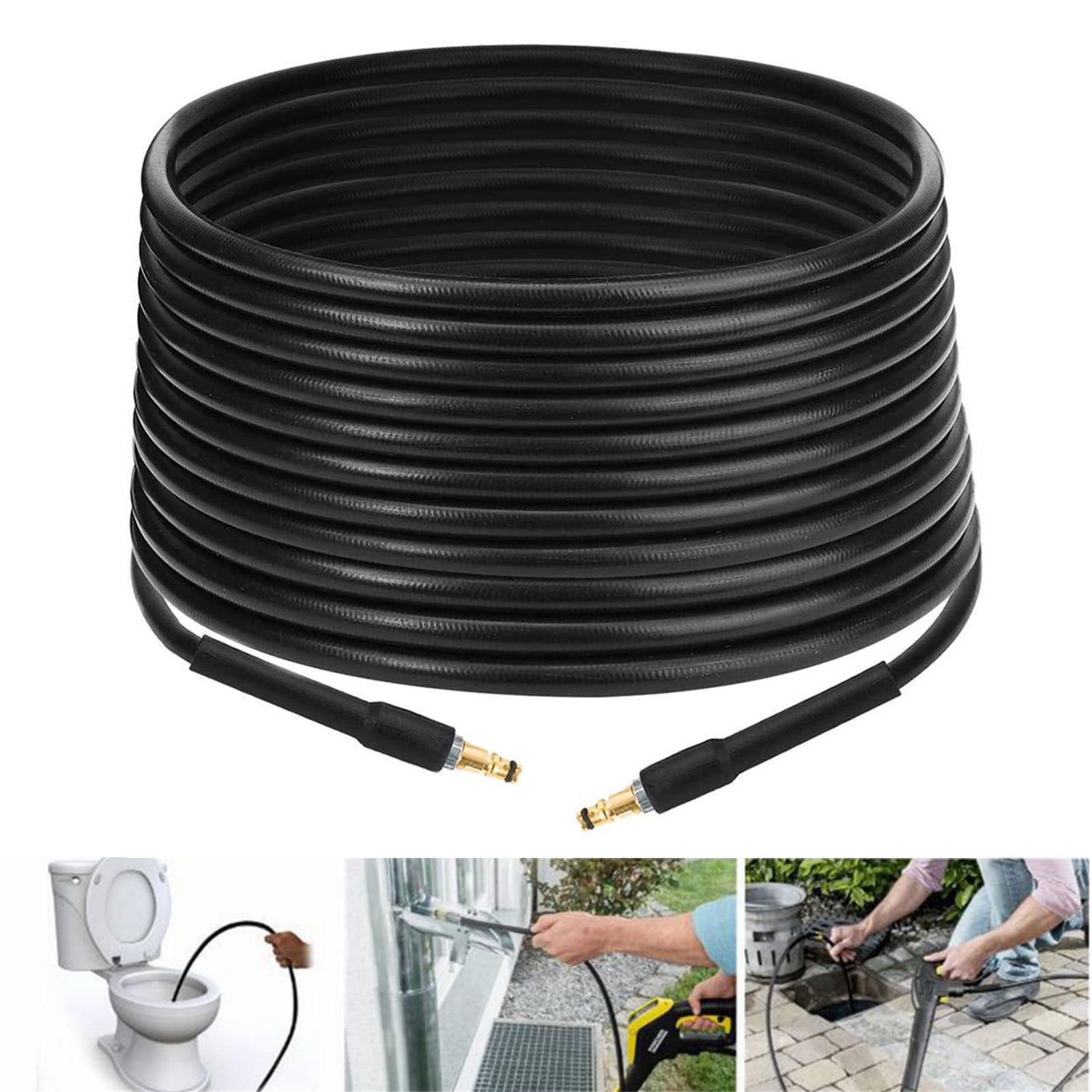 Home Garden 10M High Pressure Replacement Hose Cleaning Quick Coupling ...