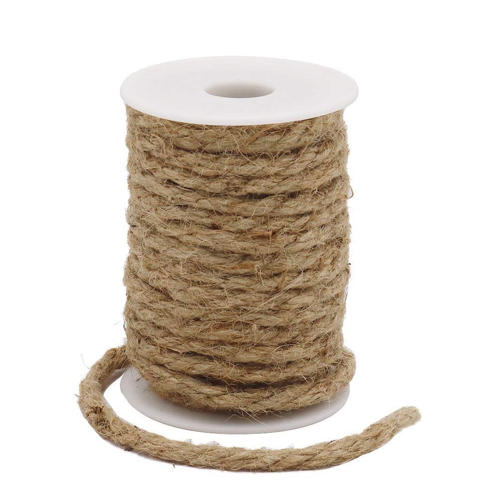 "Home & Garden: 6mm Jute Rope, 33 Feet Thick Twine for Decorating ...