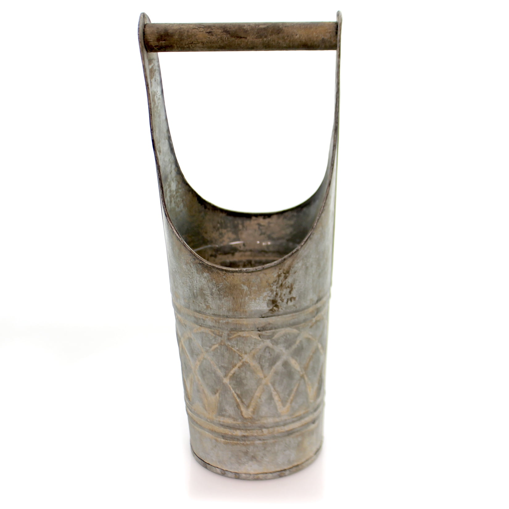 Home & Garden Basket Tin Tin Galvanized Handle Yard 9724611 Small ...